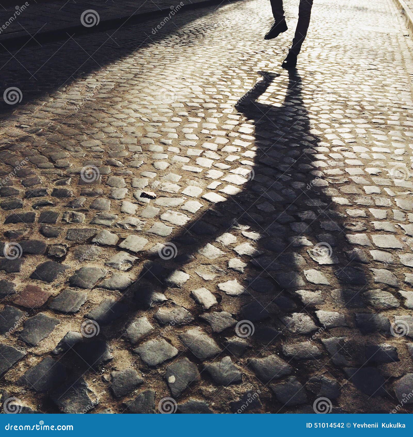 Man shadow stock photo. Image of europe, paving, lviv - 51014542