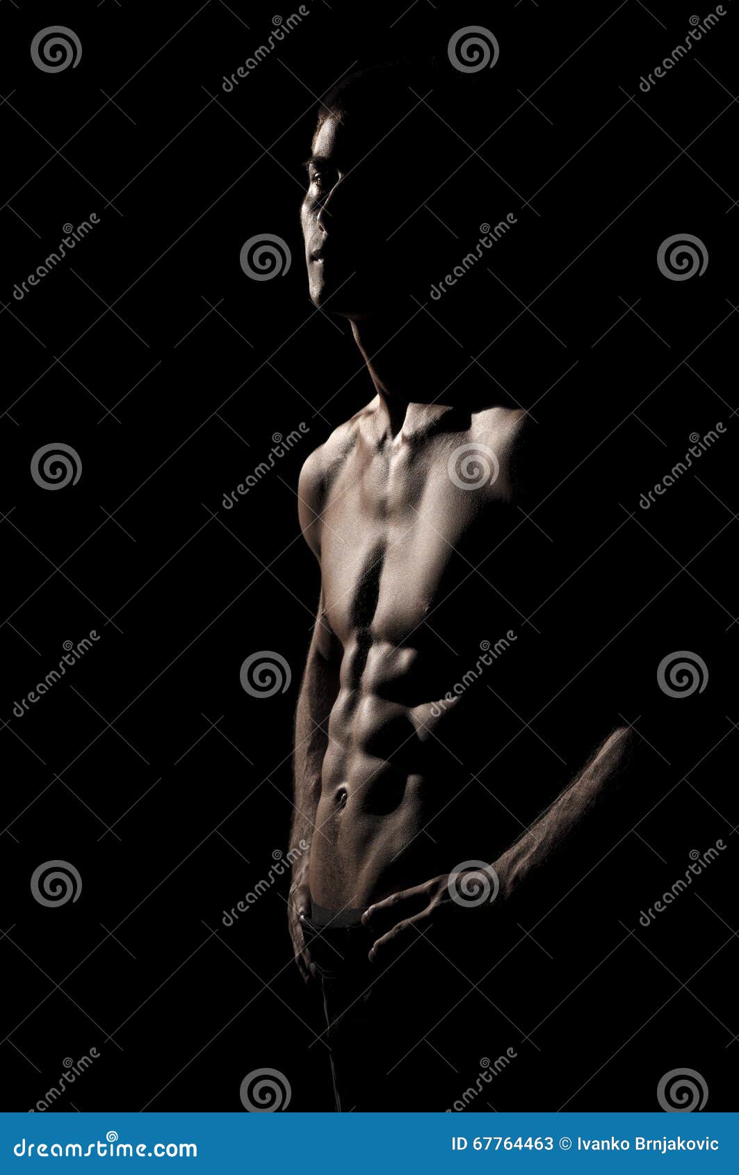 Man in the shadows stock image. Image of build, equipment - 67764463
