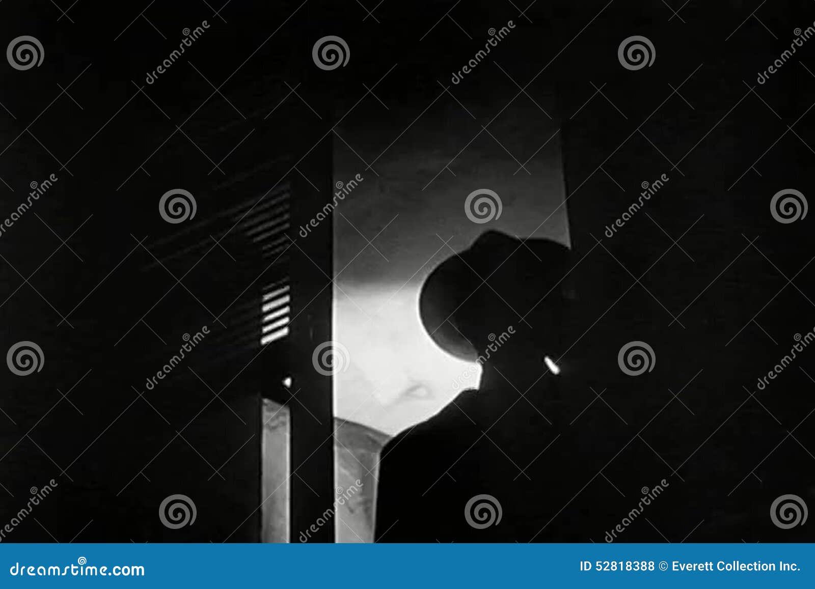 Man in Shadows Speaking on Telephone Stock Footage - Video of retro ...