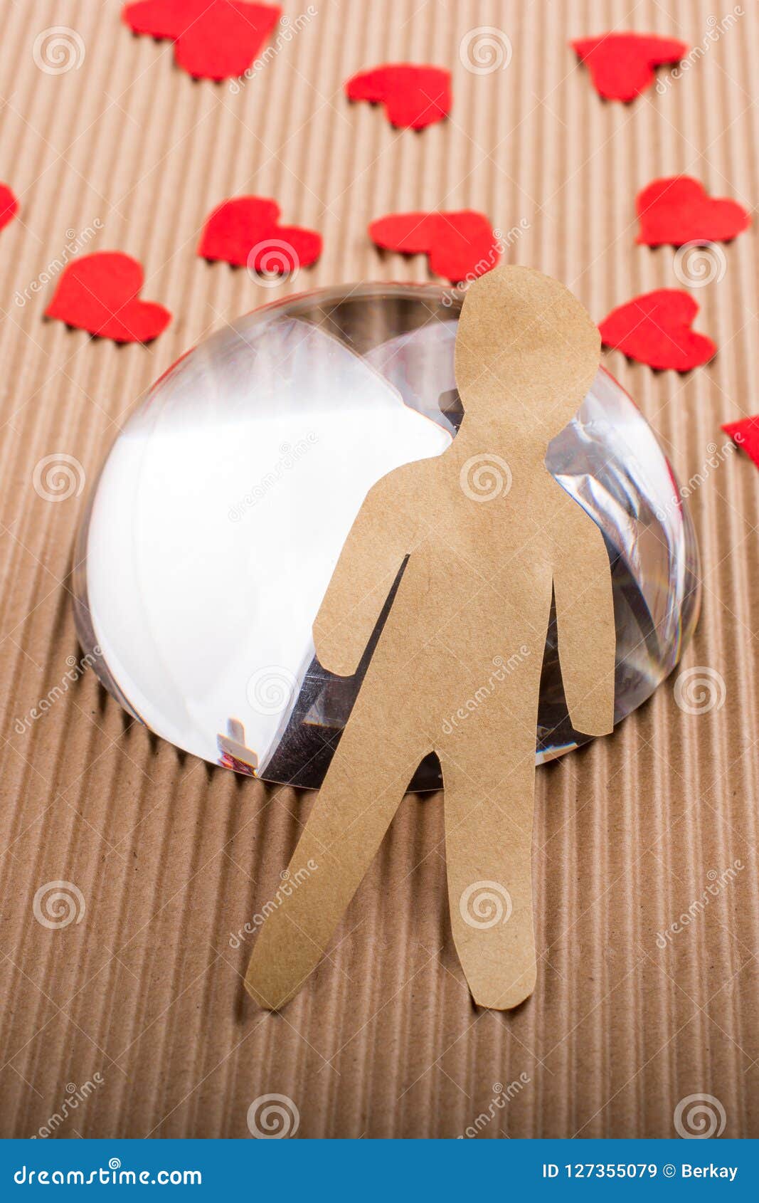 Man Shape Cut Out of Paper on Paper Stock Image - Image of connection ...