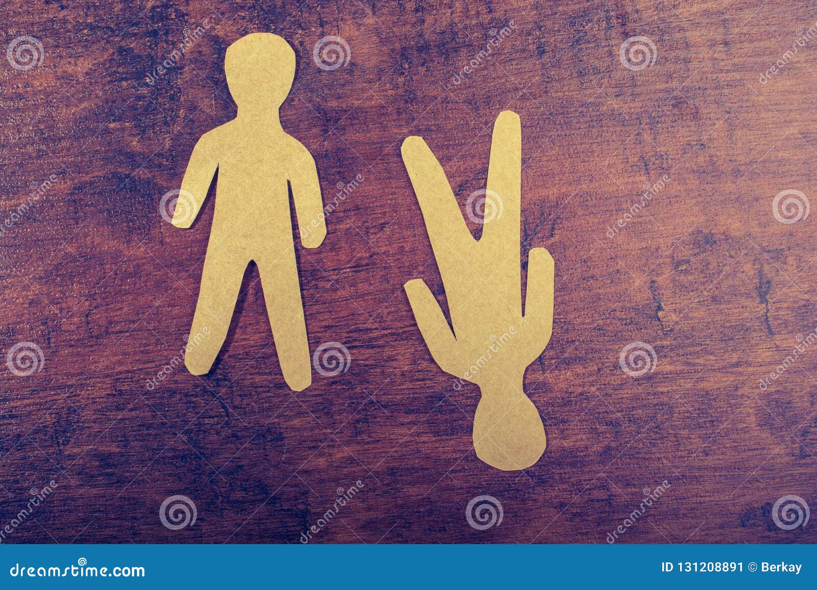 Man Shape Cut Out of Paper on Ground Stock Image - Image of concept ...