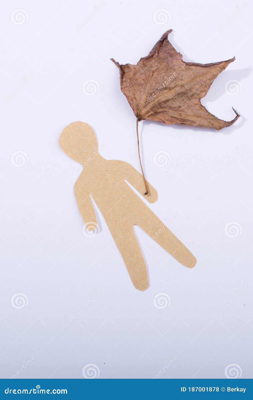 Man Shape Cut Out of Paper on Ground Stock Photo - Image of concept ...