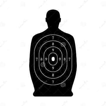 Man-shaped Shooting Target. Stock Vector - Illustration of printable ...