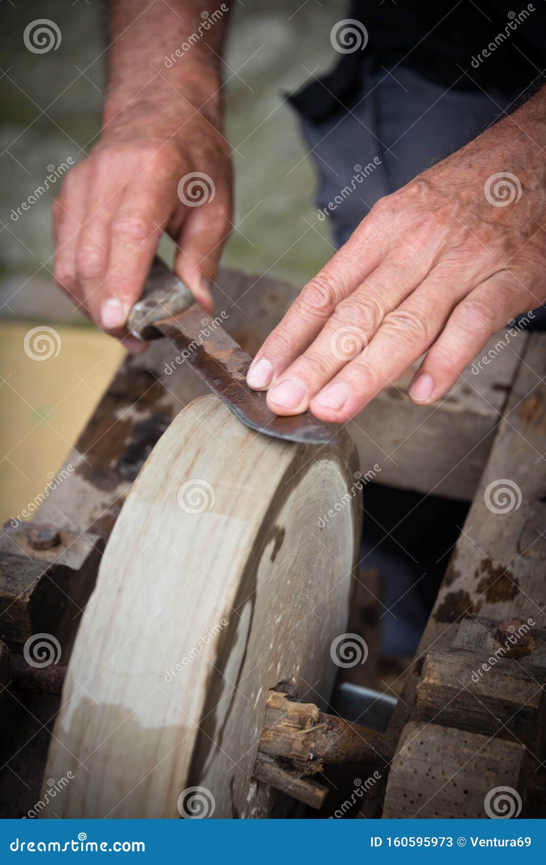 Craftsman With Grindstone Royalty-Free Stock Image | CartoonDealer.com ...