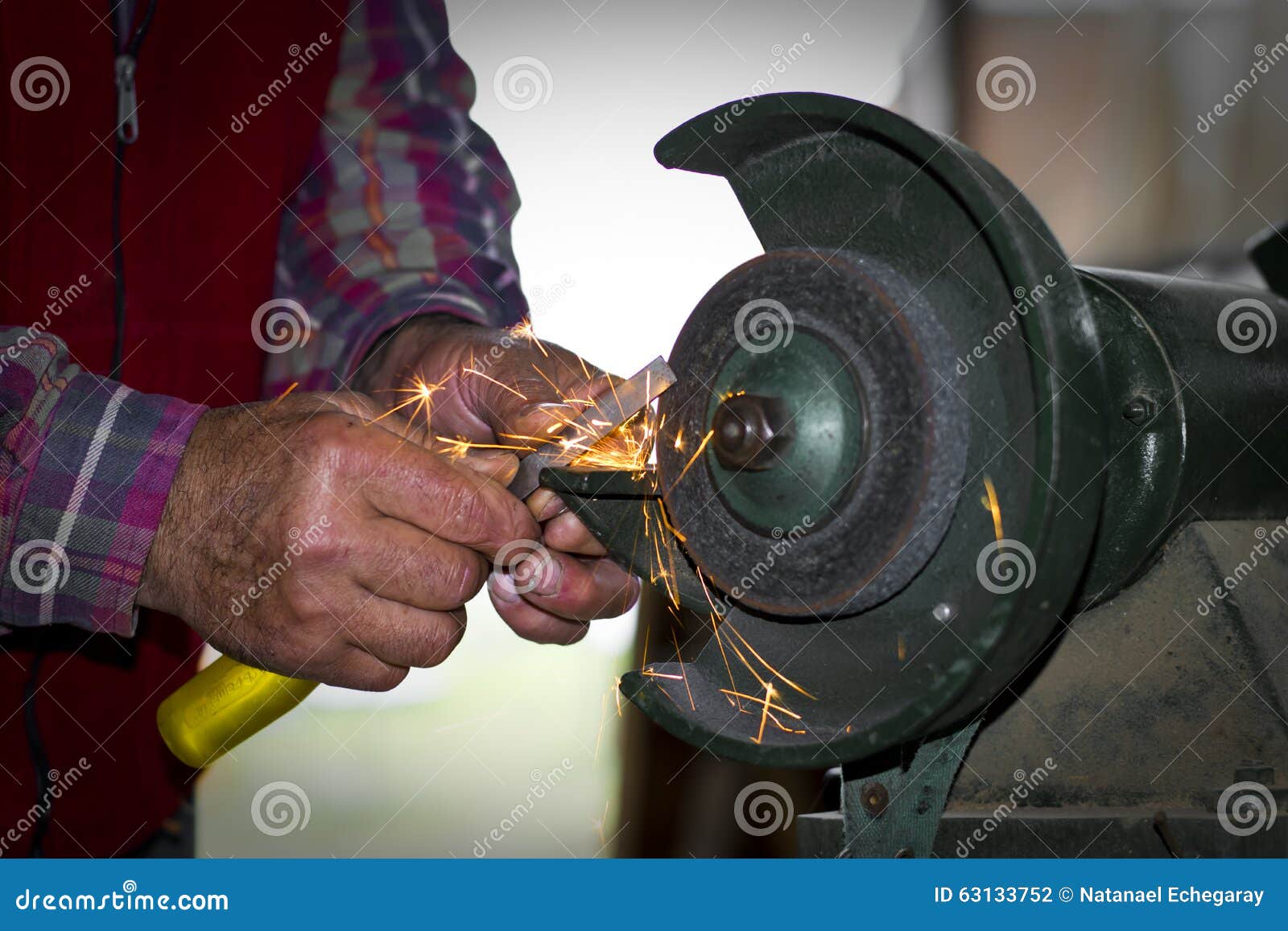 Man sharpening tool stock photo. Image of objects, repair - 63133752