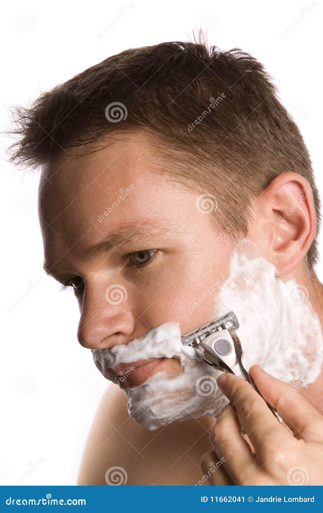 Man shaving stock image. Image of beard, razor, shave - 11662041