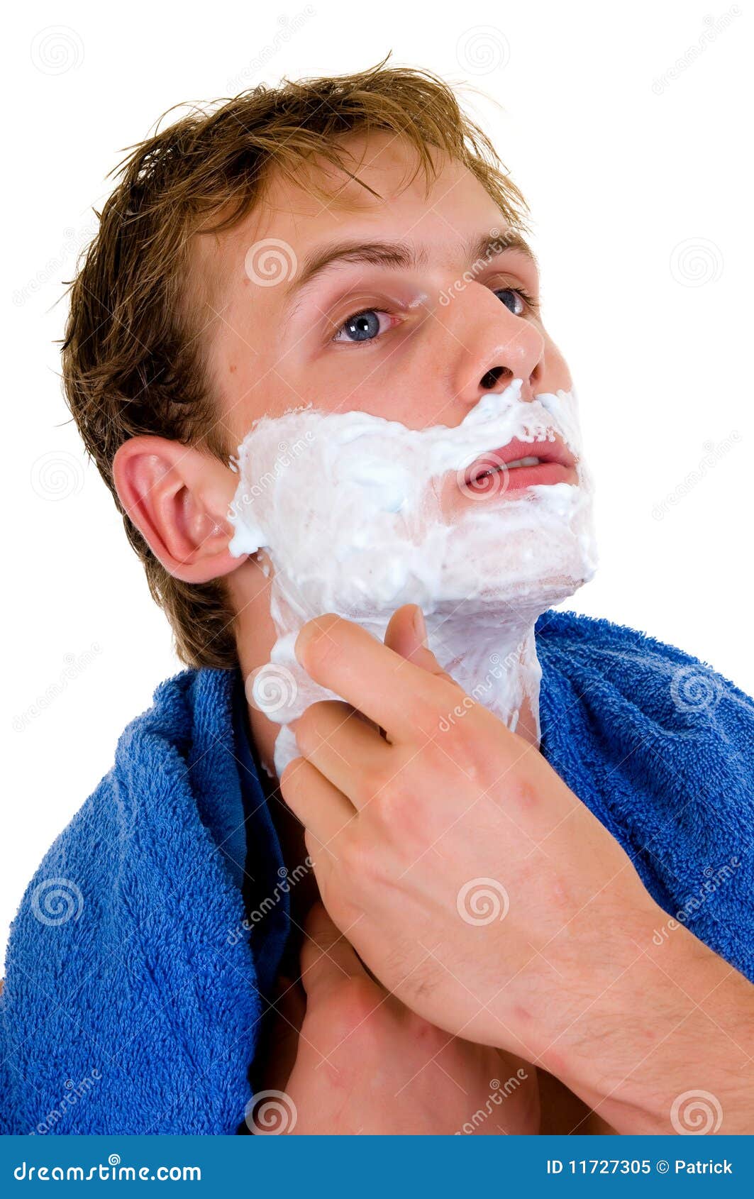 Man shaving stock image. Image of razor, masculine, male - 11727305
