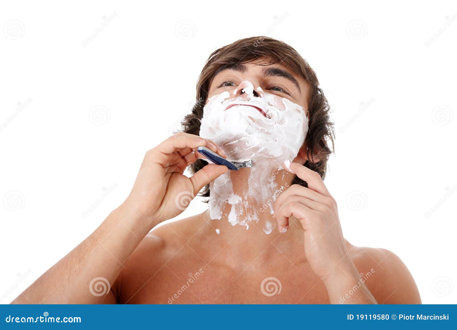 Man shaving stock photo. Image of adult, blade, healthy - 19119580