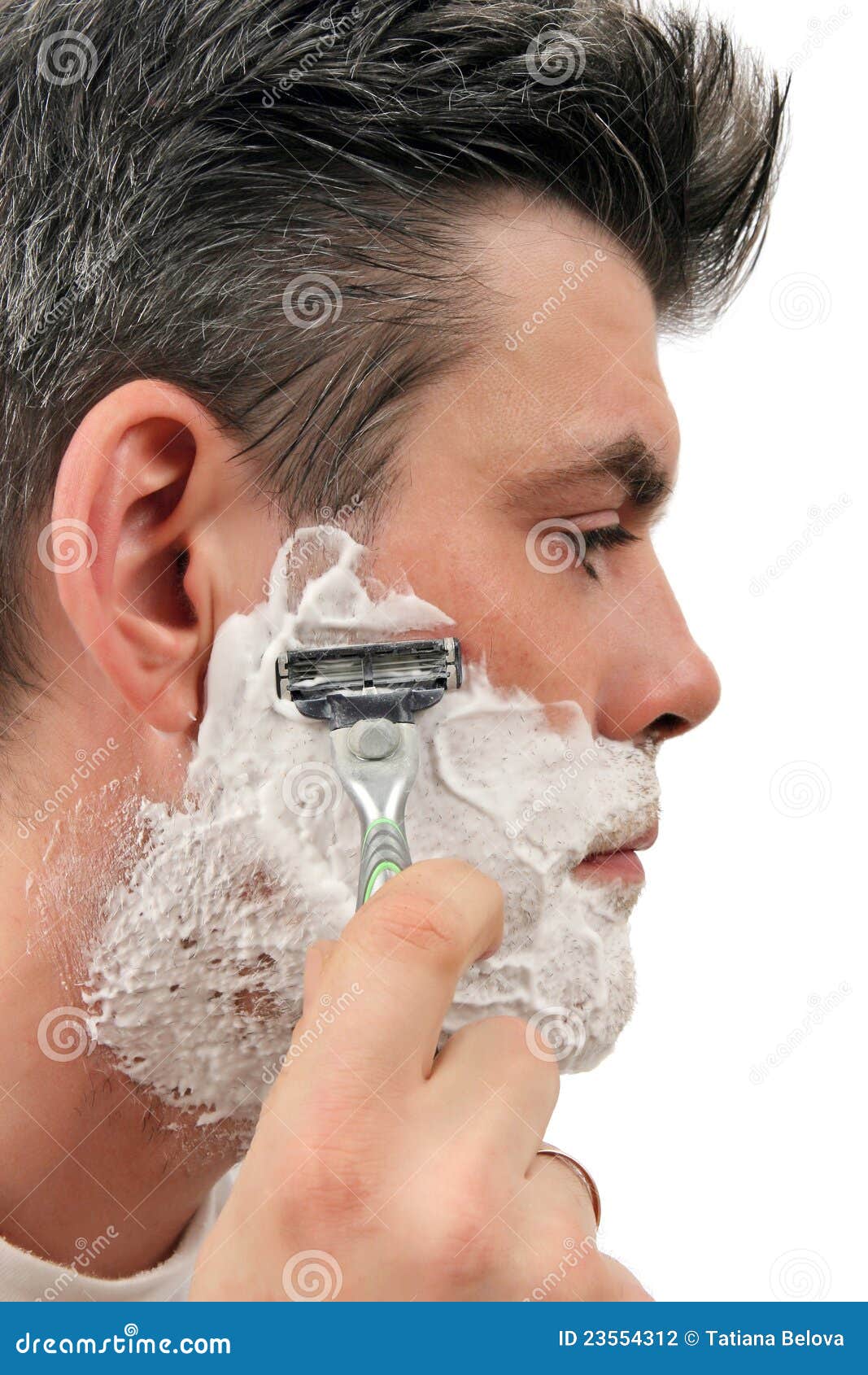 Man shaving stock photo. Image of care, morning, background - 23554312