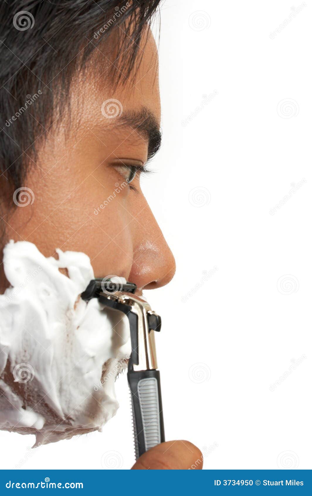 A man shaving stock photo. Image of grip, background, hold - 3734950