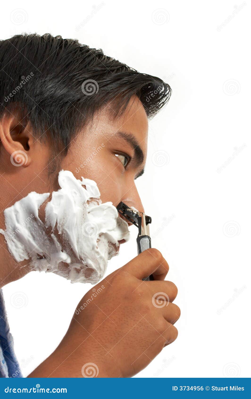 A man shaving stock photo. Image of face, disposable, hold - 3734956
