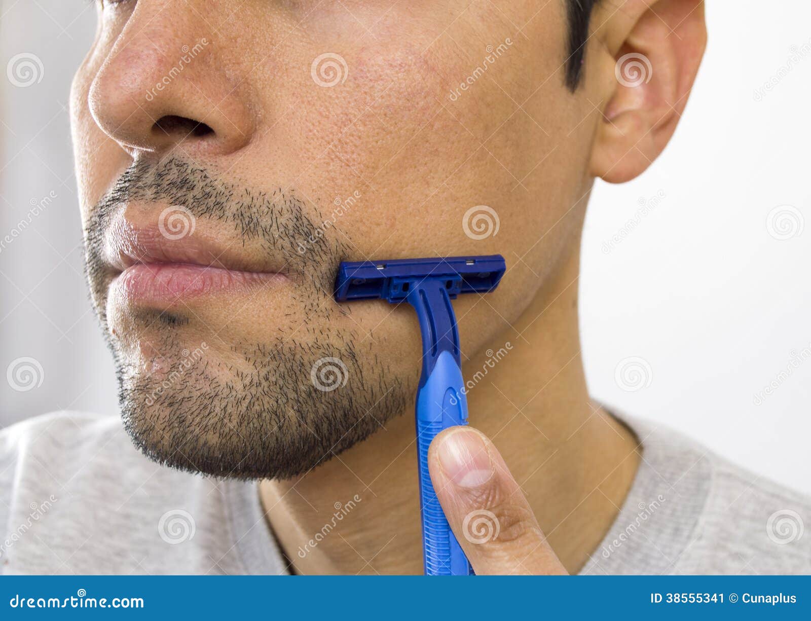 Man shaving stock image. Image of lifestyle, face, healthy - 38555341