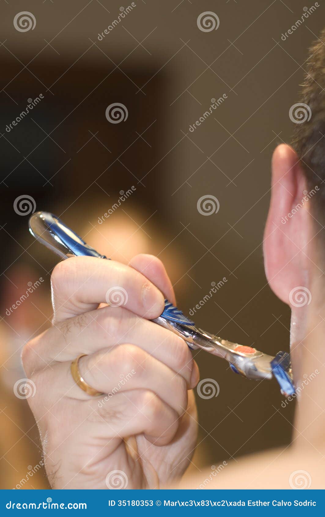 Man shaving off stock image. Image of hygiene, head, cleanliness - 35180353