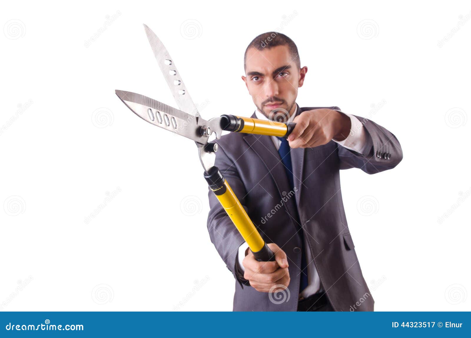Man with shears in job stock image. Image of office, clippers - 44323517