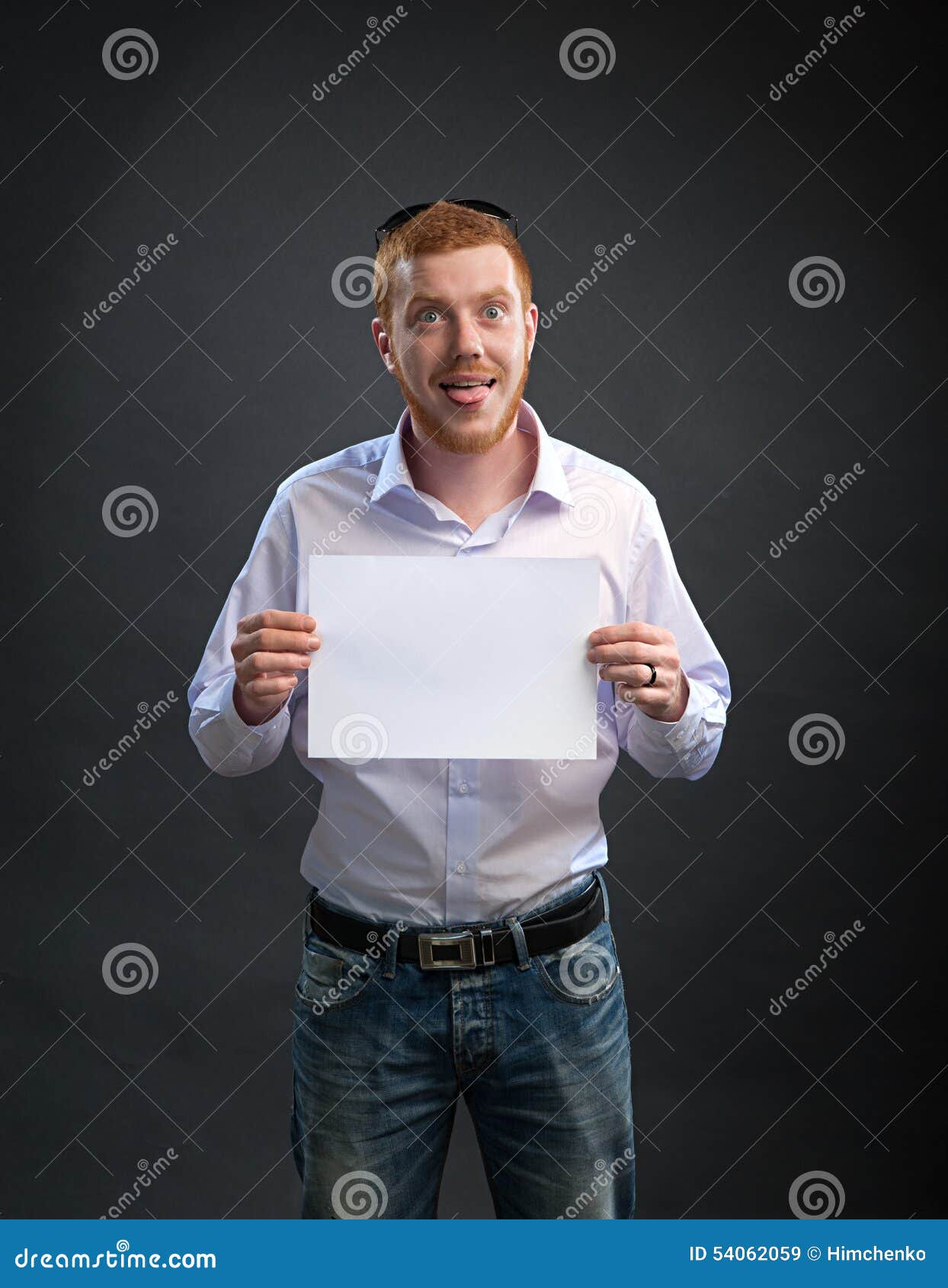 Man with a Sheet of Paper in His Hands Stock Image - Image of beautiful ...