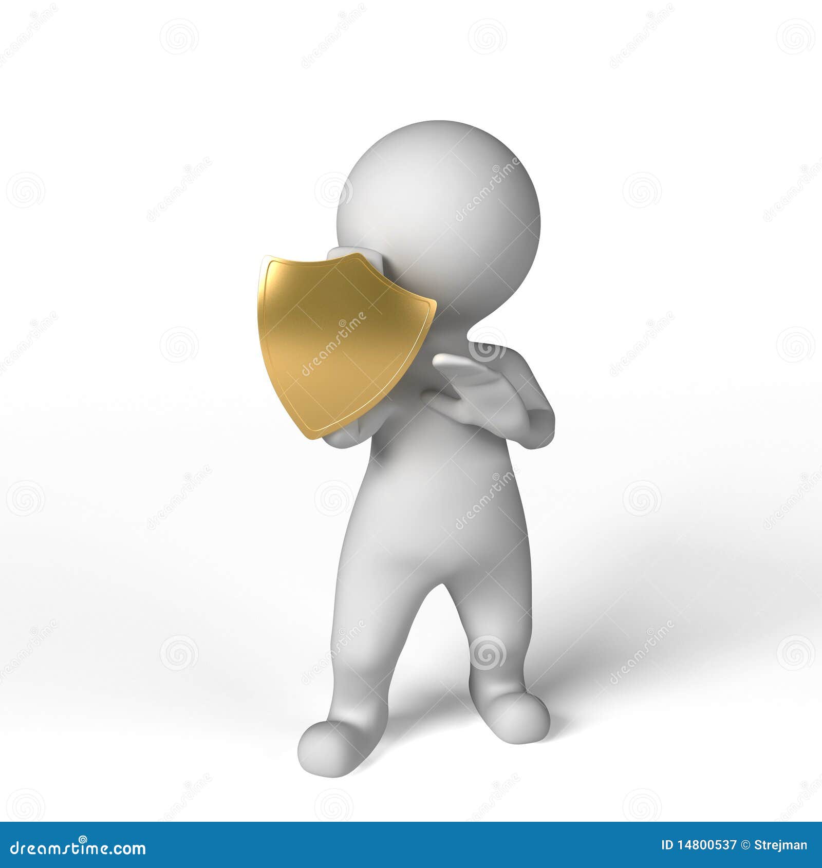 Man with a shield stock illustration. Illustration of insignia - 14800537