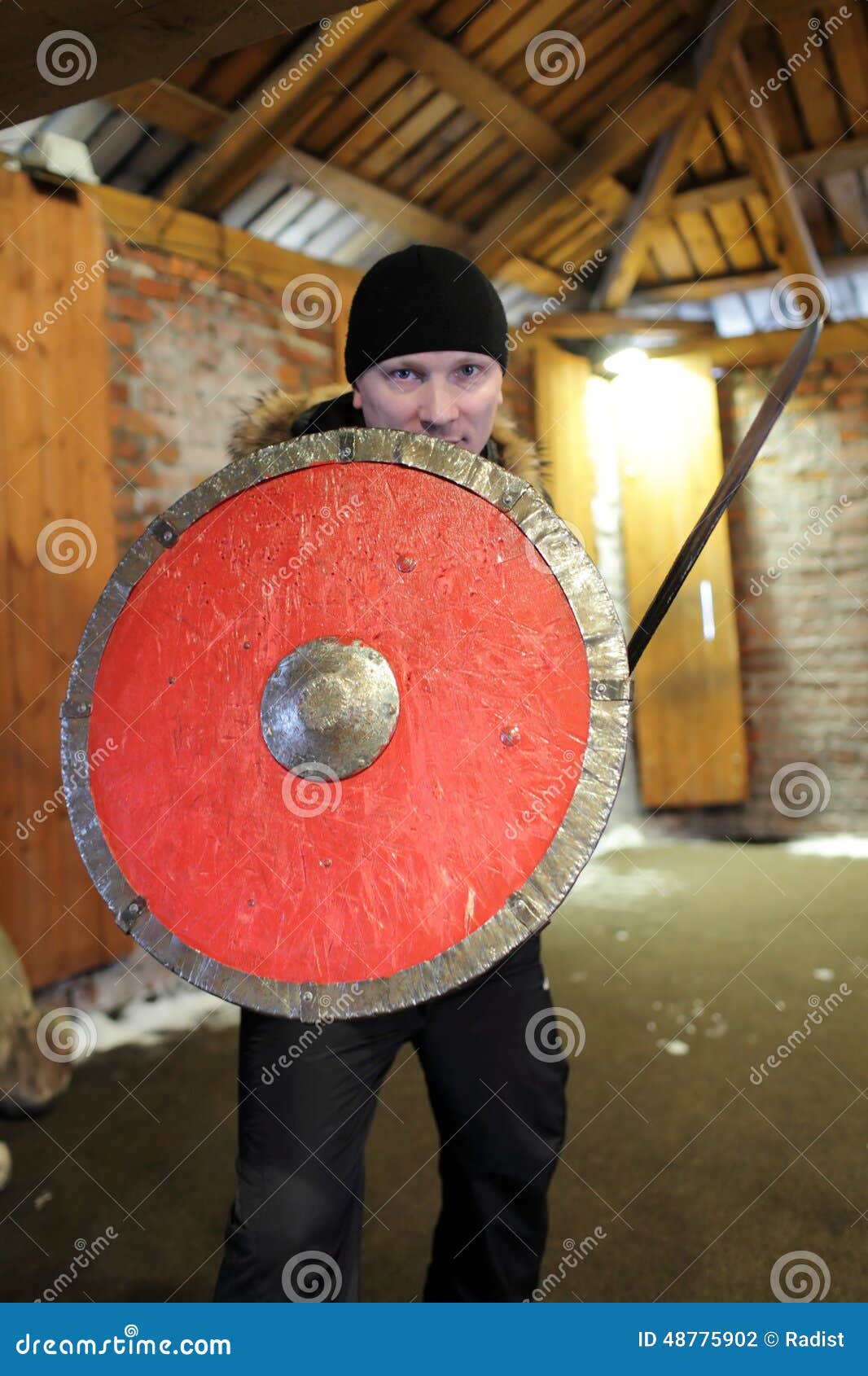 Man with a Shield and Sword Stock Photo - Image of civilization ...