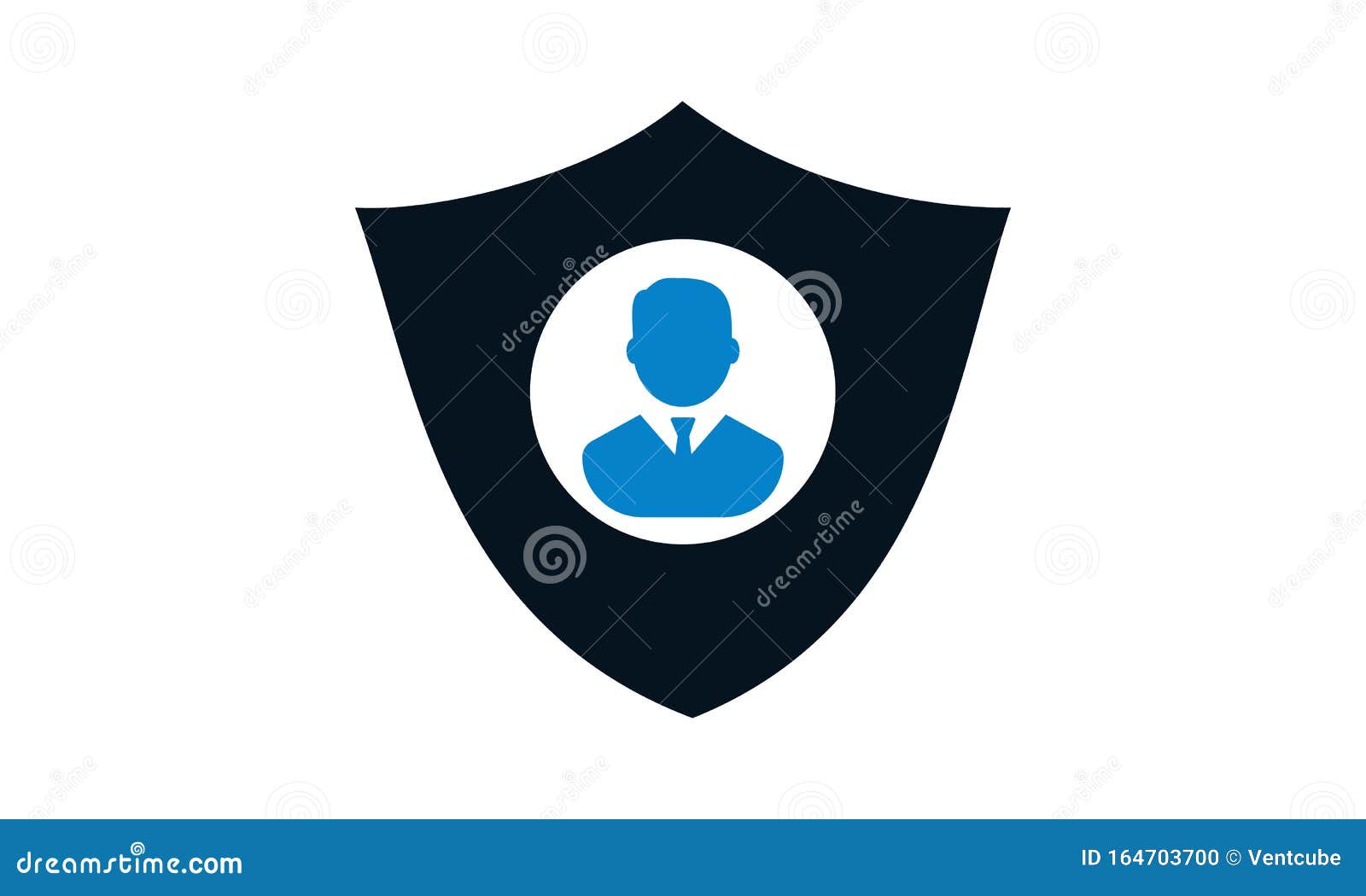 Man Shield Vector Icon. User Protection Icon Concept Graphical Symbol ...