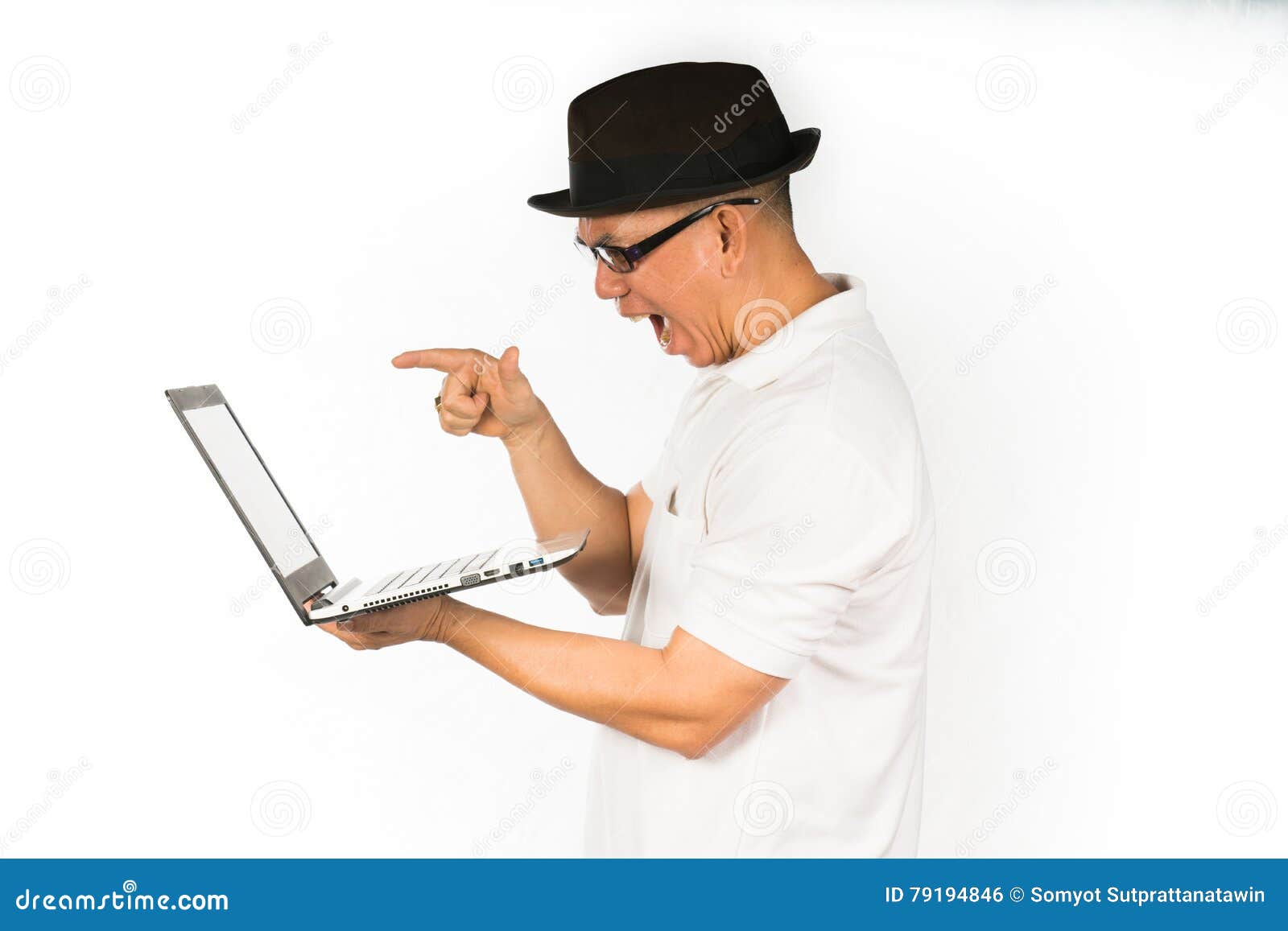 Man shock laptop stock photo. Image of economy, angry - 79194846