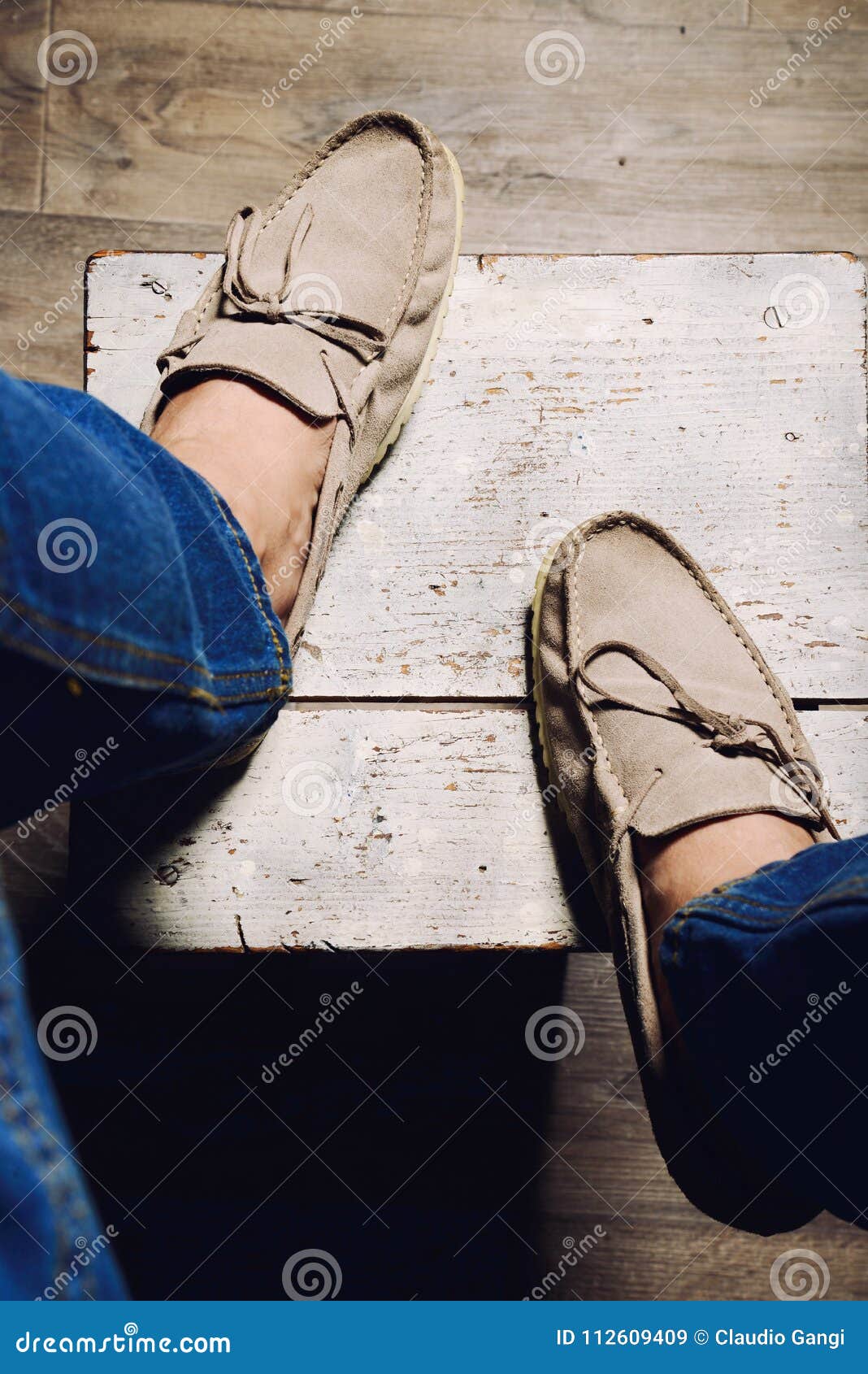 Man Shoes - Selfie from Top View Stock Image - Image of flat, view ...
