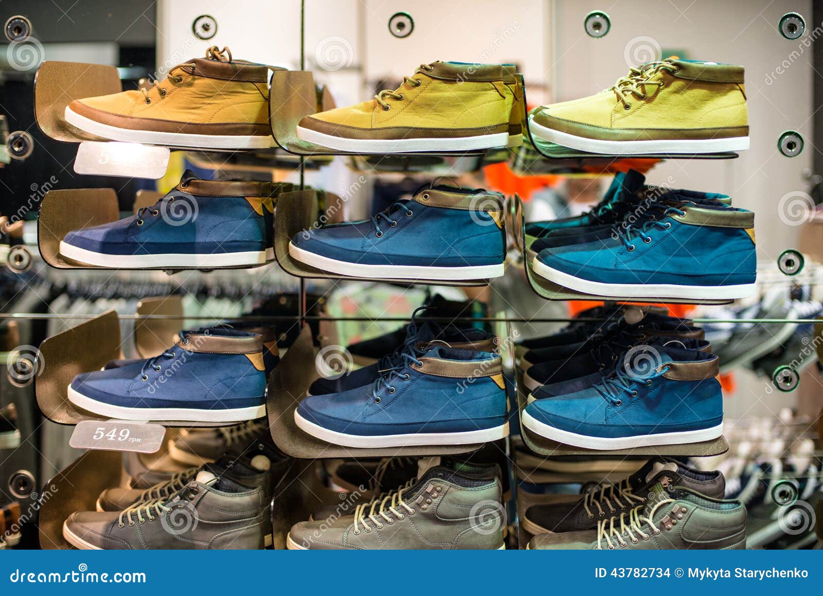 Man shoes in a shoe store stock photo. Image of canvas - 43782734