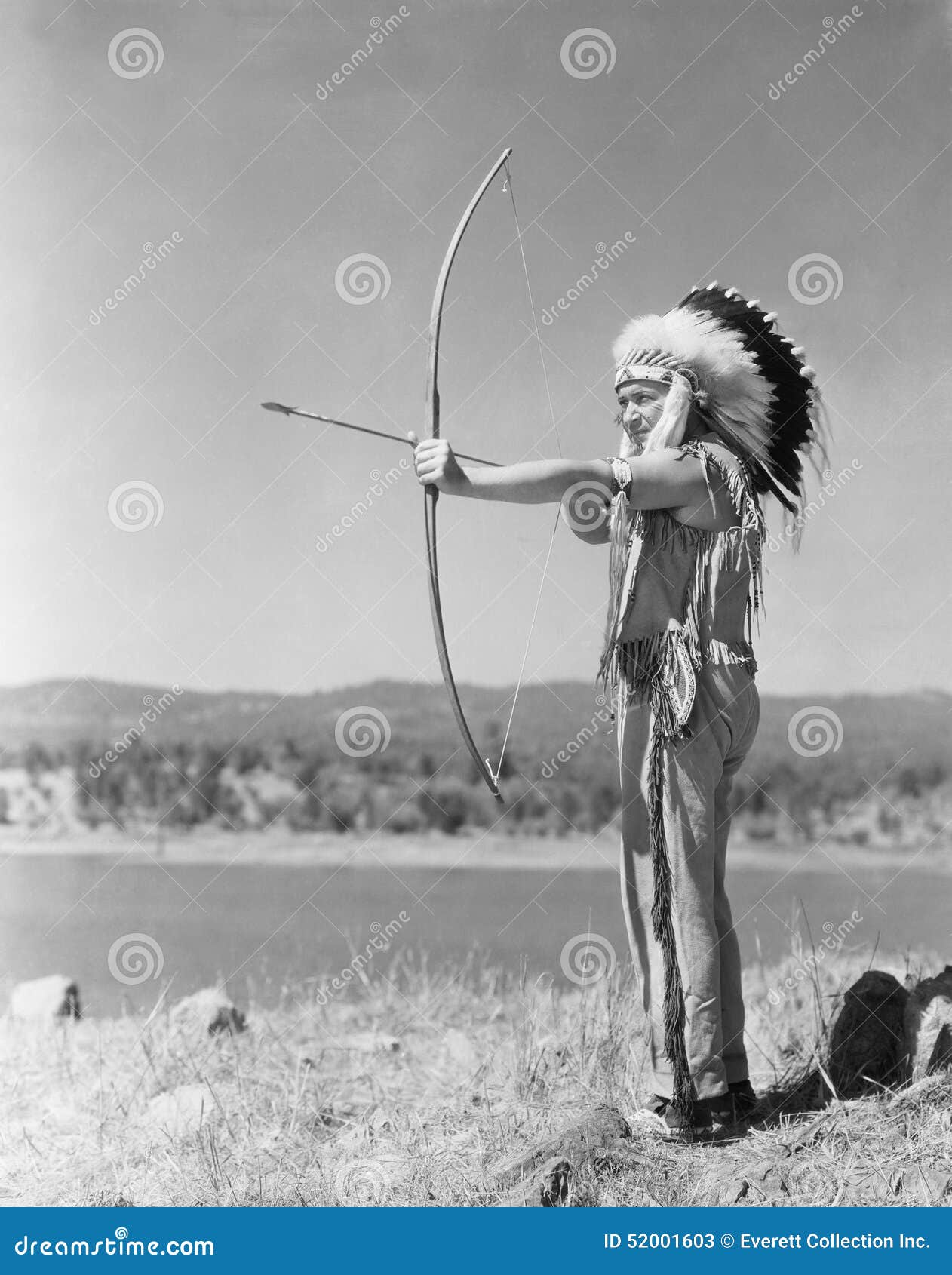 Antique Indian Bow And Arrows