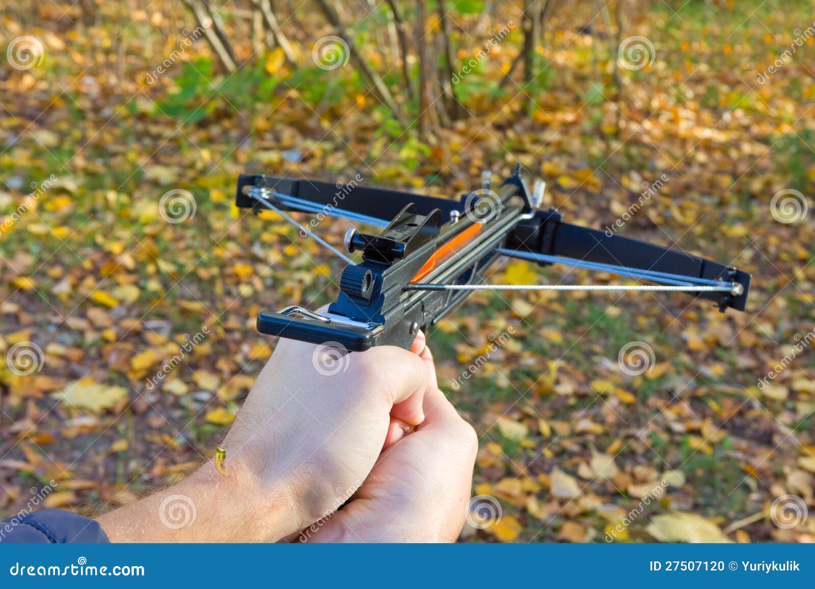 Man shooting a crossbow stock photo. Image of sport, poit - 27507120