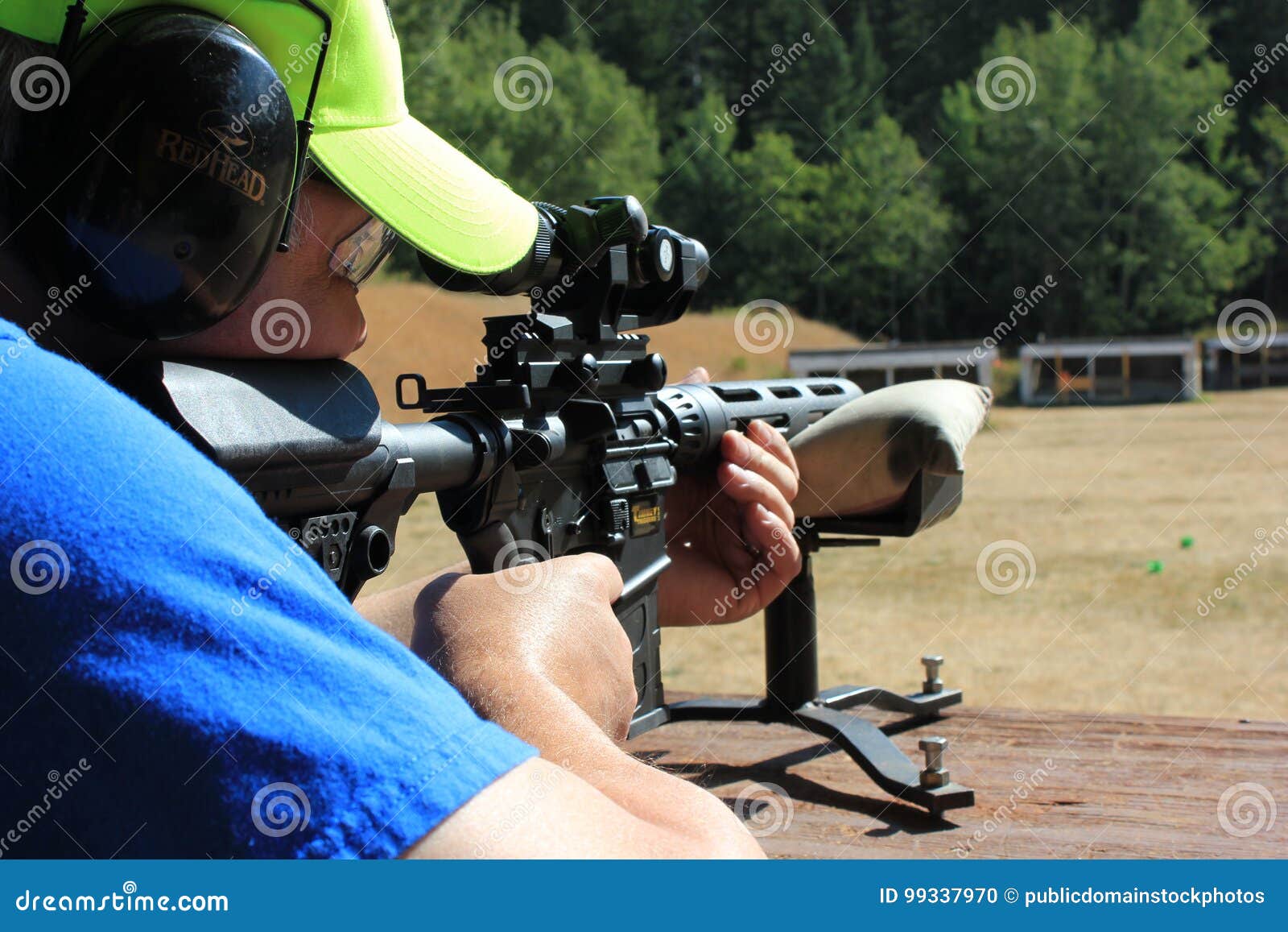 Man Shooting With Rifle Picture. Image: 99337970