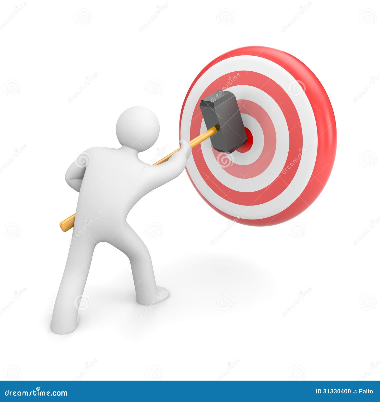 Man shoots a target stock illustration. Illustration of perfect - 31330400