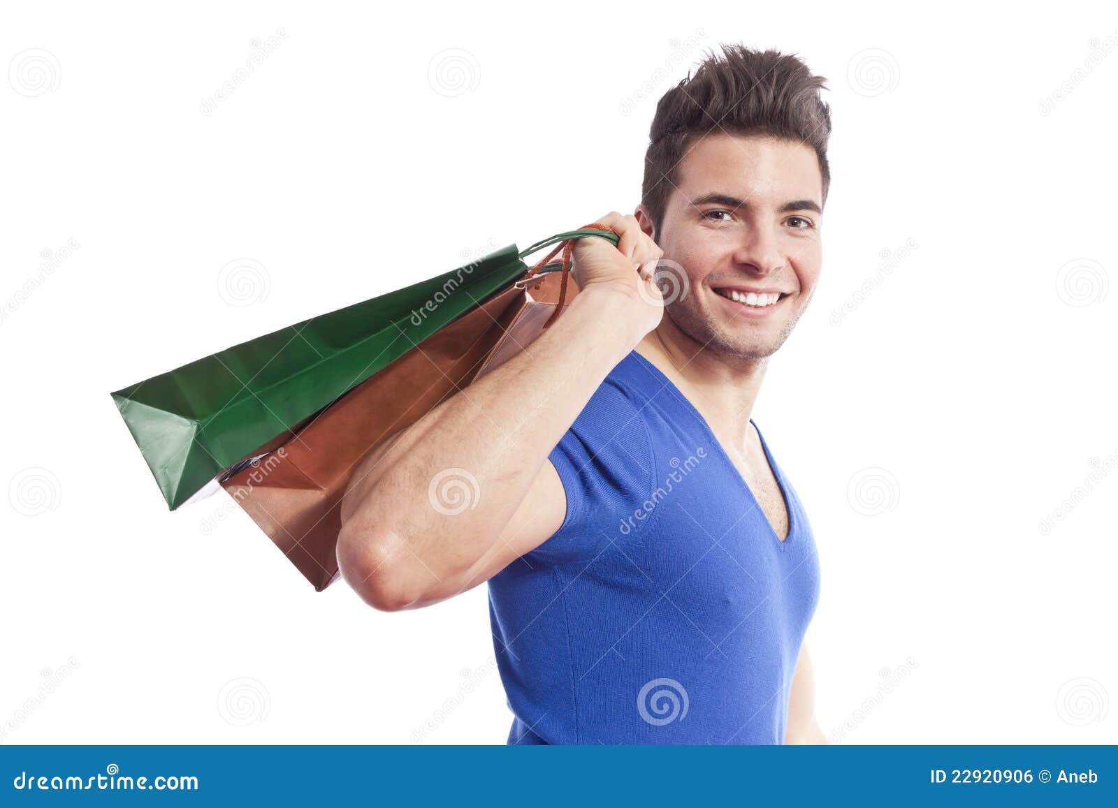 Man shopping stock photo. Image of happiness, lifestyle - 22920906