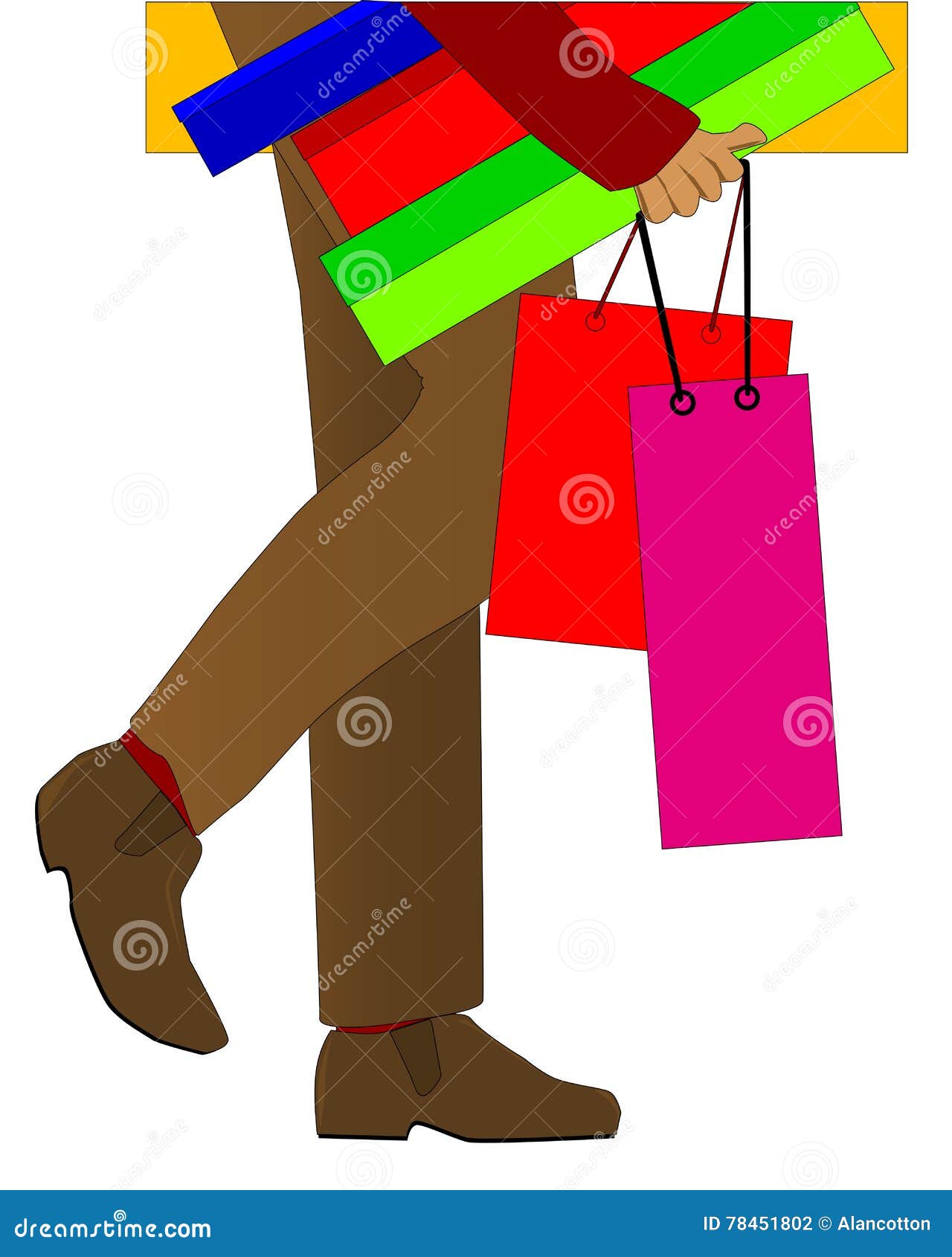 Shopping Burdened Stock Illustrations – 3 Shopping Burdened Stock ...