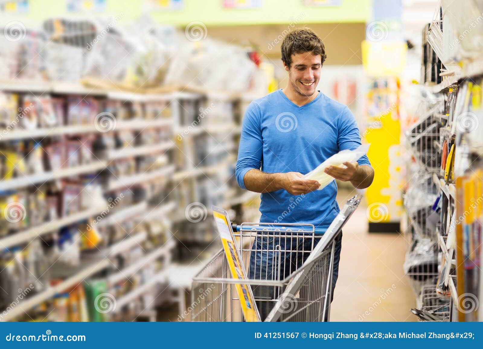 Man Shopping Hardware Store Stock Image - Image of product, customer ...
