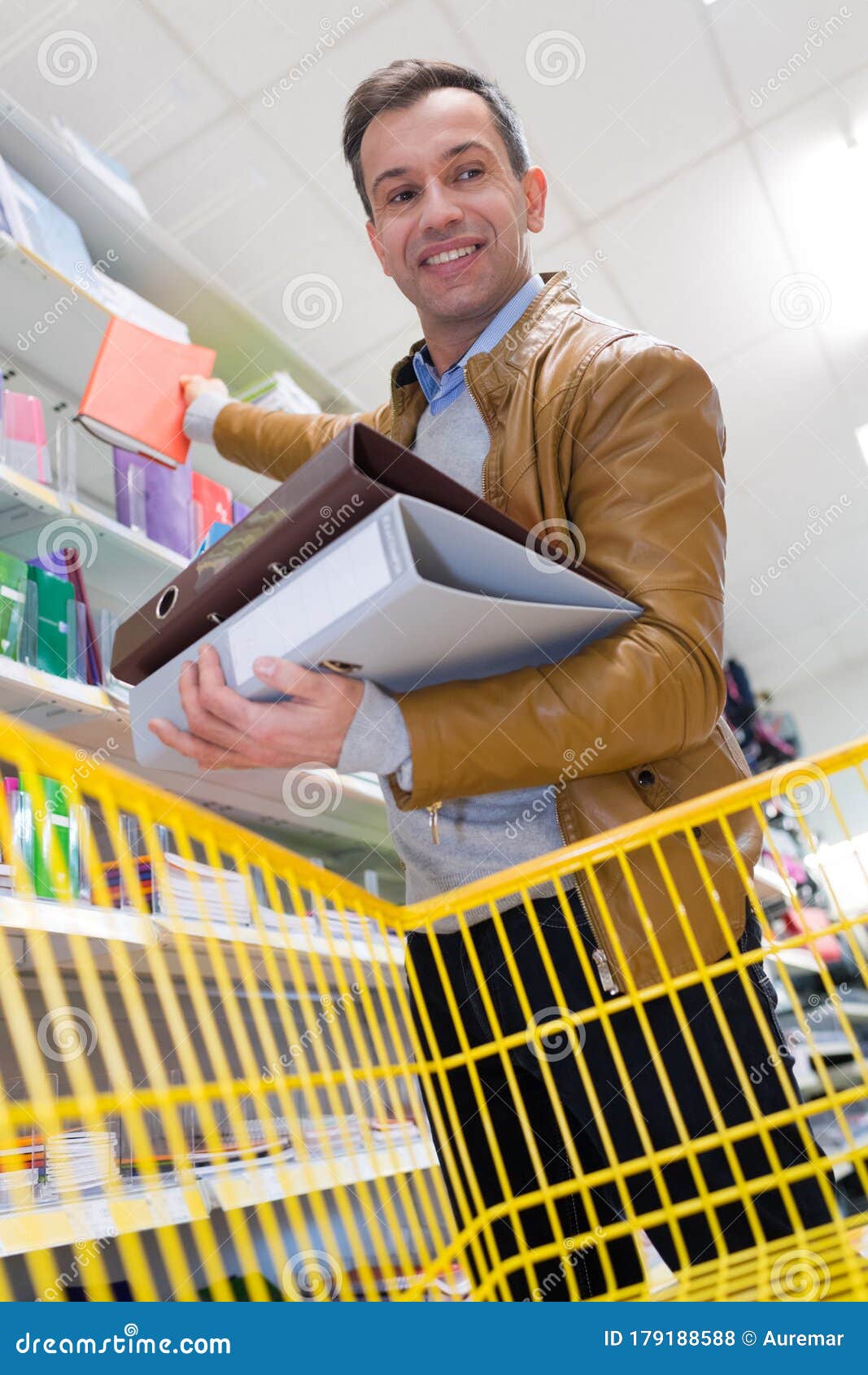 Man Shopping for Office Supplies Stock Photo - Image of spending, male ...
