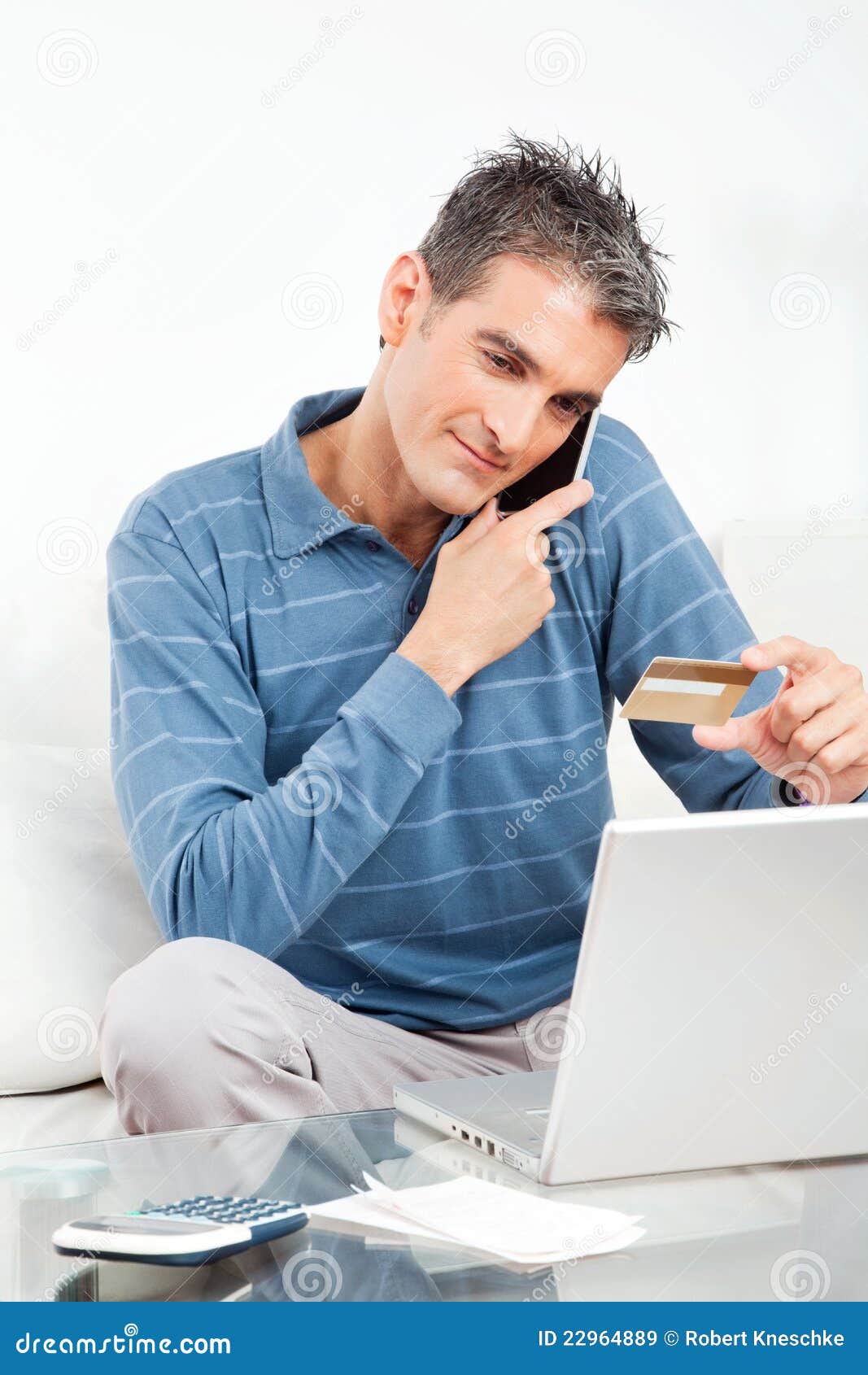 Man Shopping Online with Credit Stock Image - Image of phone, deal ...