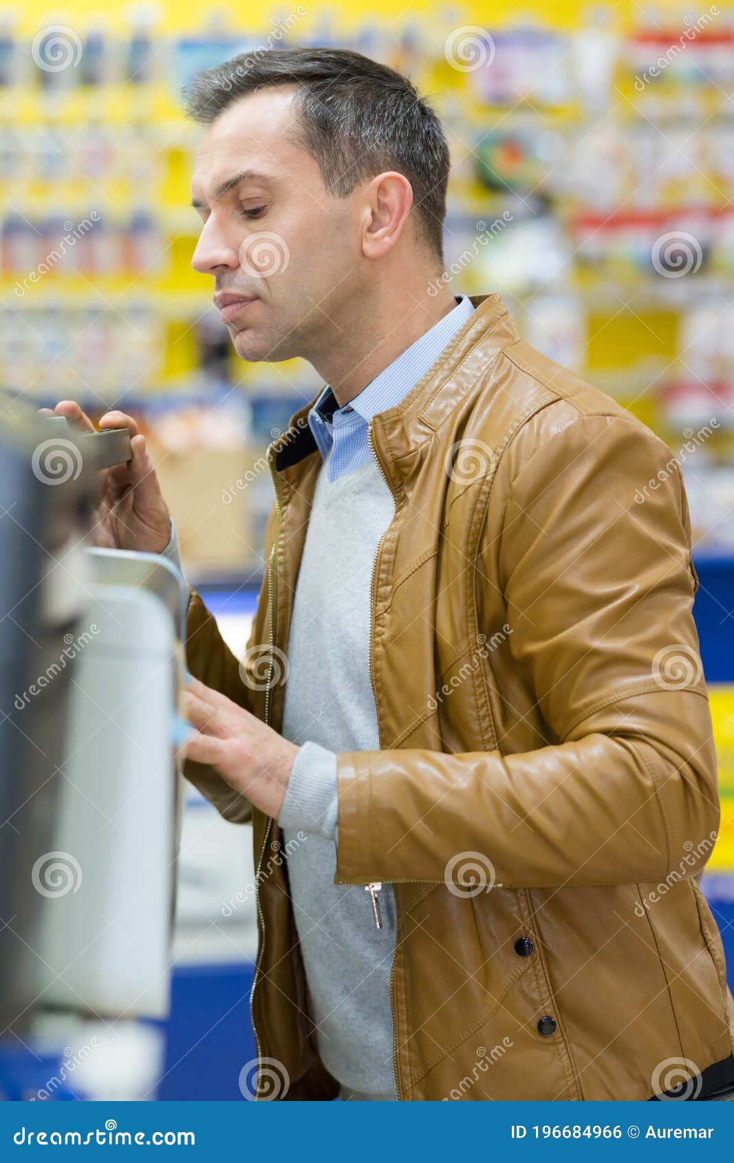 Man Shopping in Shopping Store Stock Photo - Image of shop, purchase ...