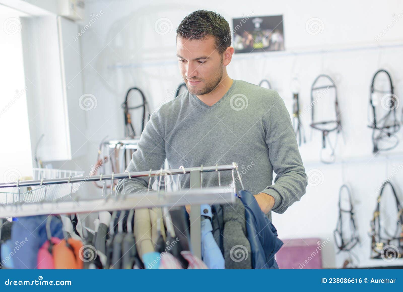 Man shopping in store stock photo. Image of browse, male - 238086616