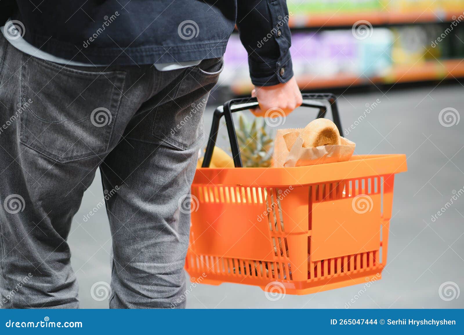 Man Shopping in a Supermarket Stock Photo - Image of purchase, fresh ...
