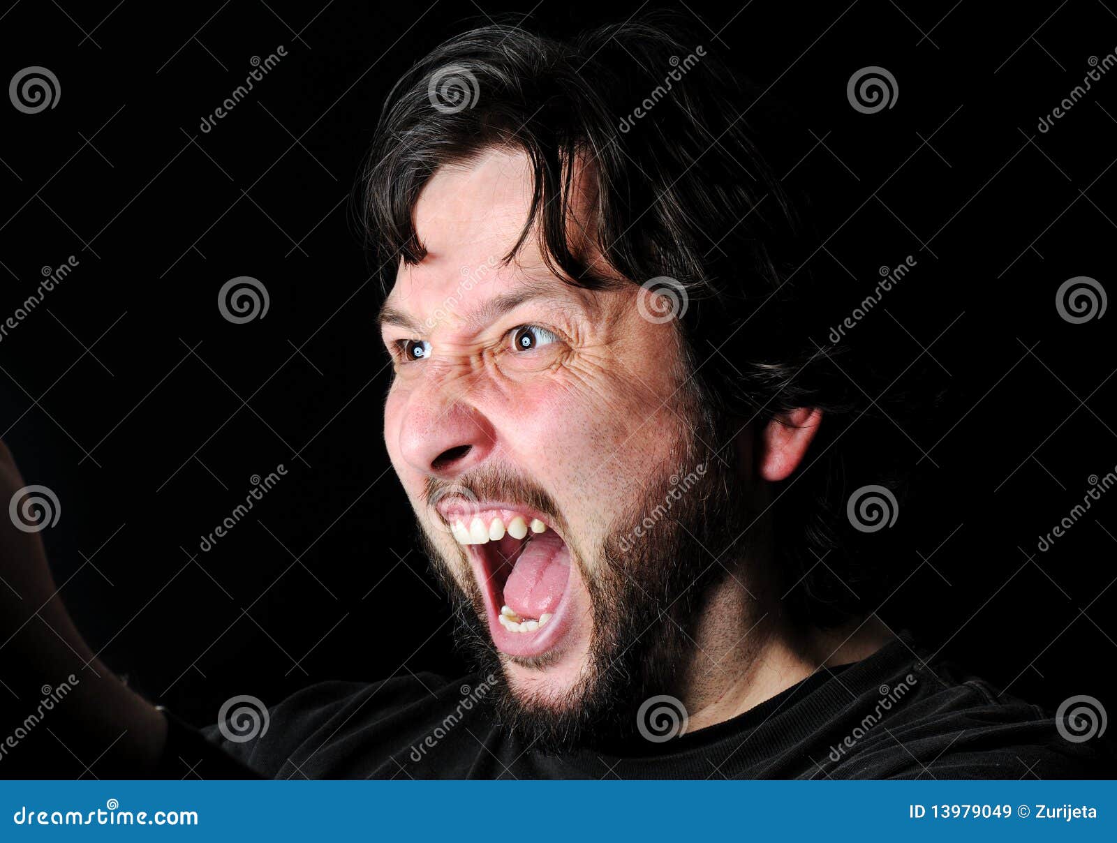 Man shouting stock image. Image of demon, grief, frighten - 13979049