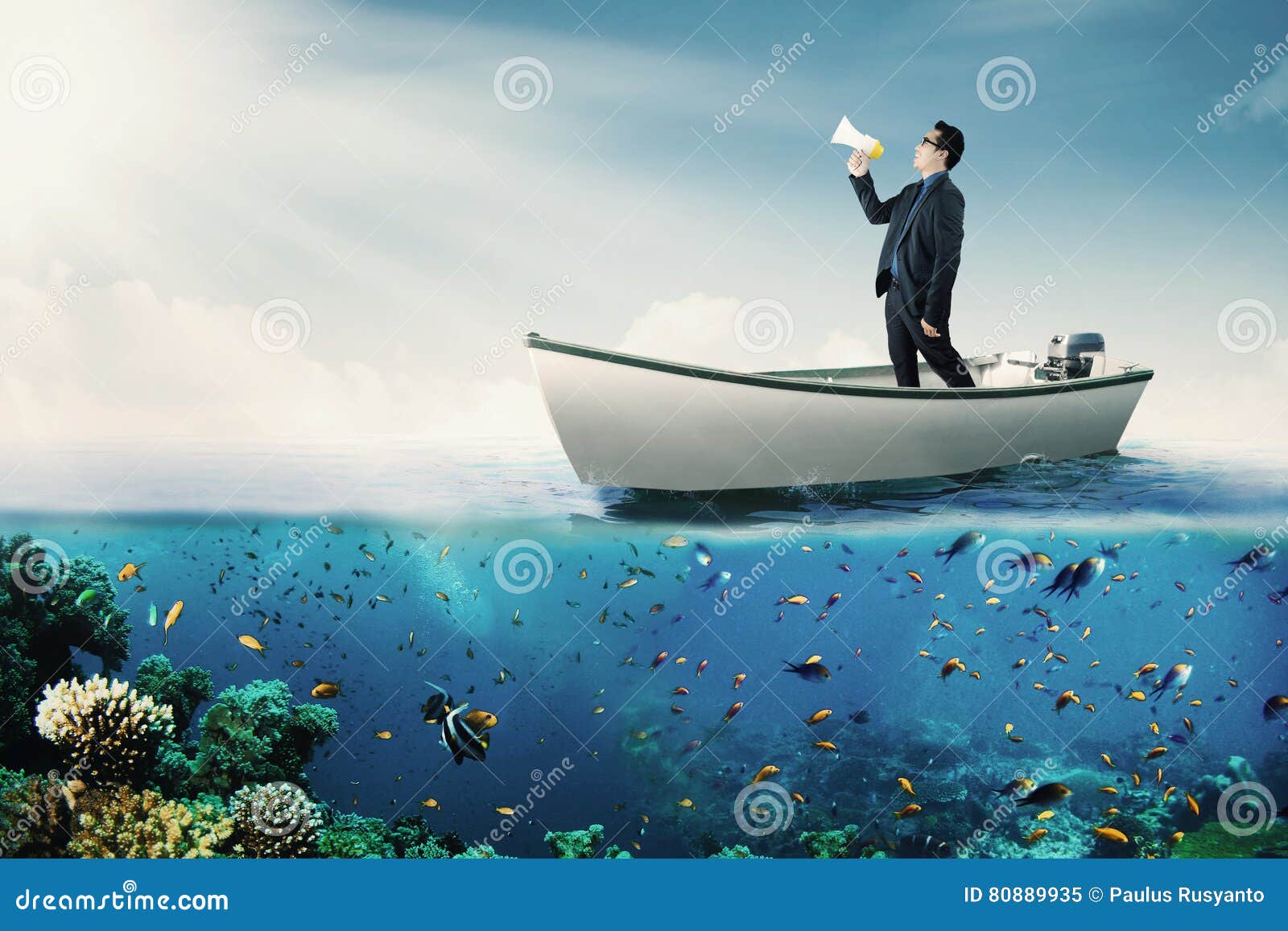 Man Shouting with Bullhorn on the Boat Stock Image - Image of adult ... Man Shouting with Bullhorn on the Boat Stock Image - Image of adult ...