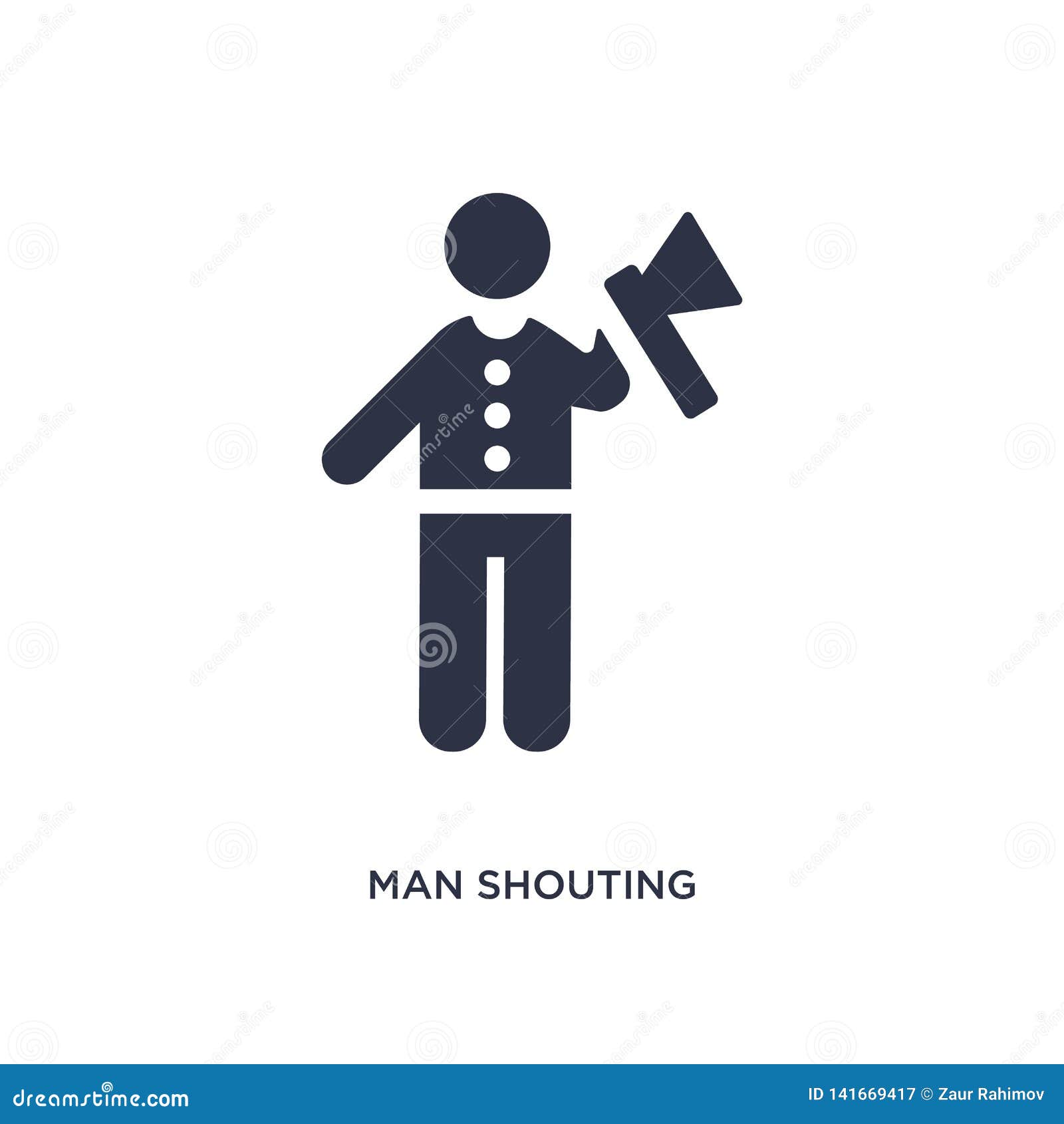 Man Shouting Icon on White Background. Simple Element Illustration from ...