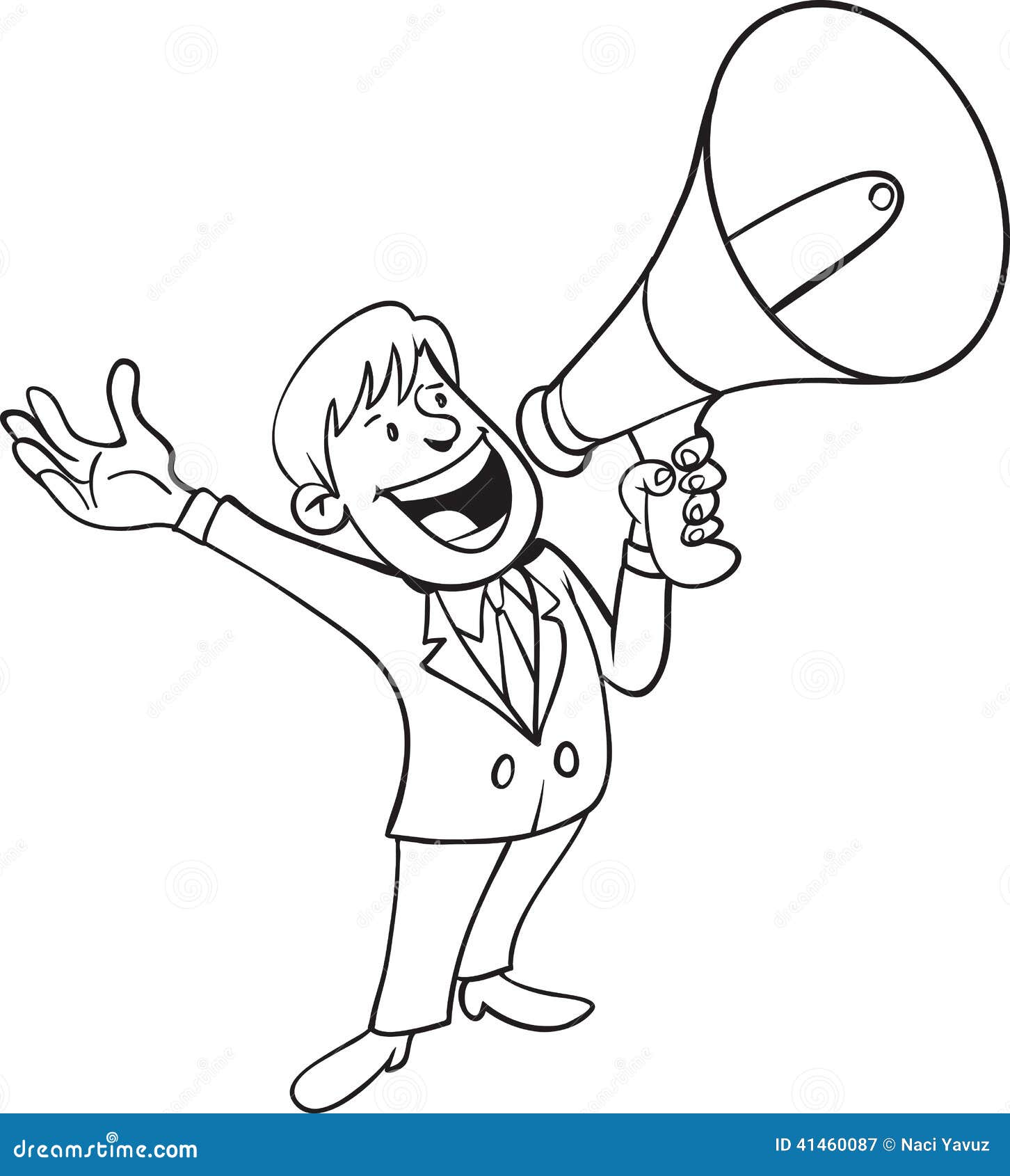 Man Yelling by Megaphone. Clip Art Illustration Stock Vector ... Man Yelling by Megaphone. Clip Art Illustration Stock Vector ...