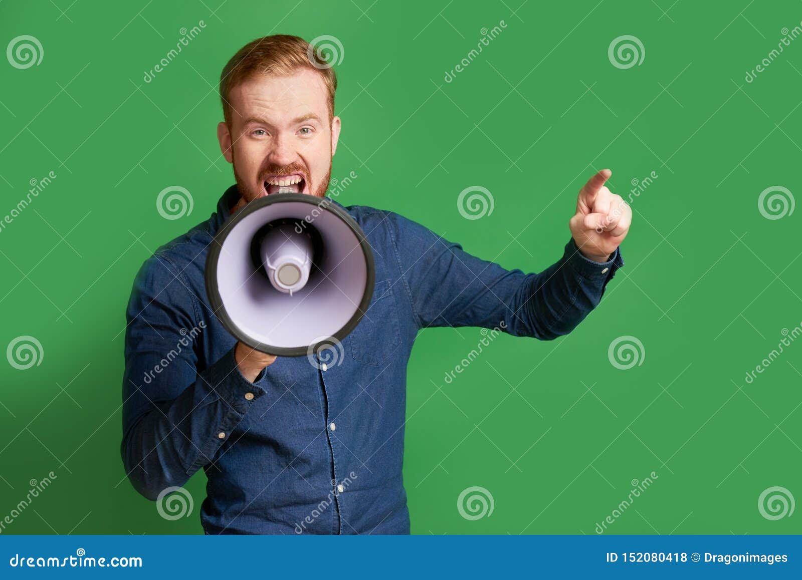 Man shouting in megaphone stock photo. Image of people - 152080418