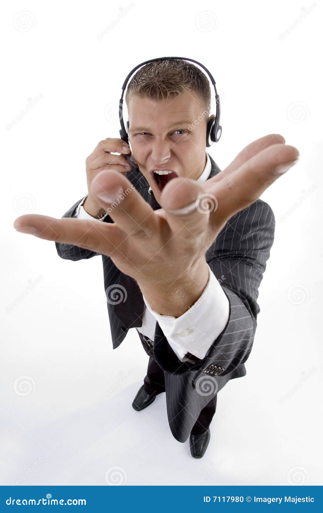 Man shouting on phone call stock photo. Image of boss - 7117980