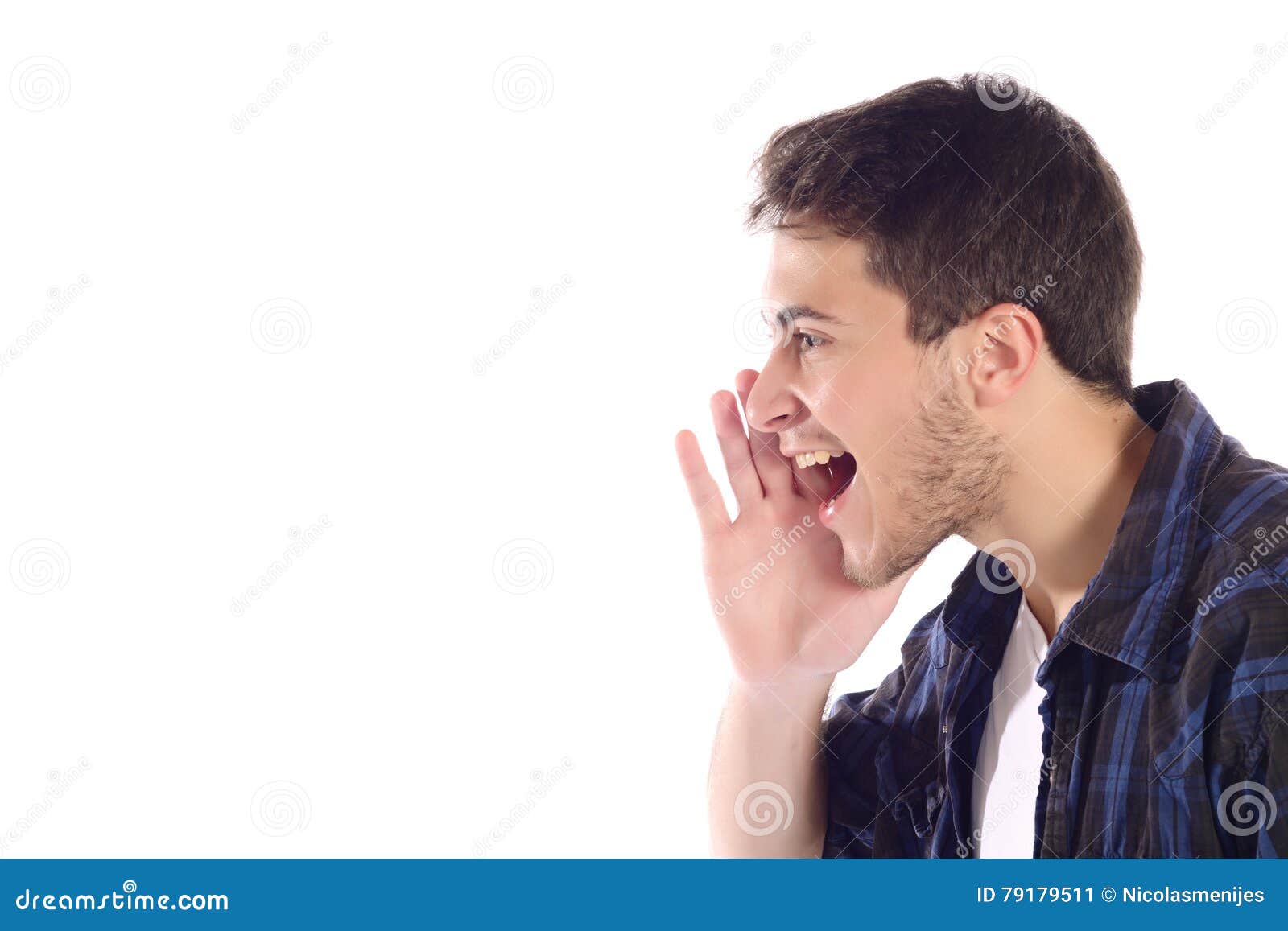 Man shouting. stock image. Image of modern, looking, people - 79179511