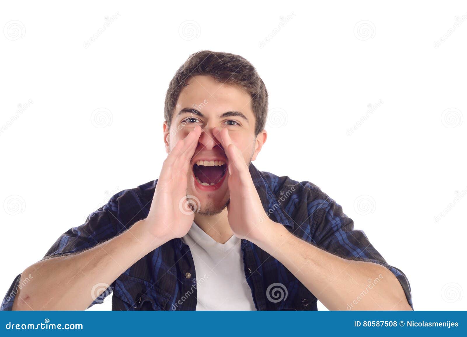 Man shouting. stock photo. Image of people, gesture, communication ...