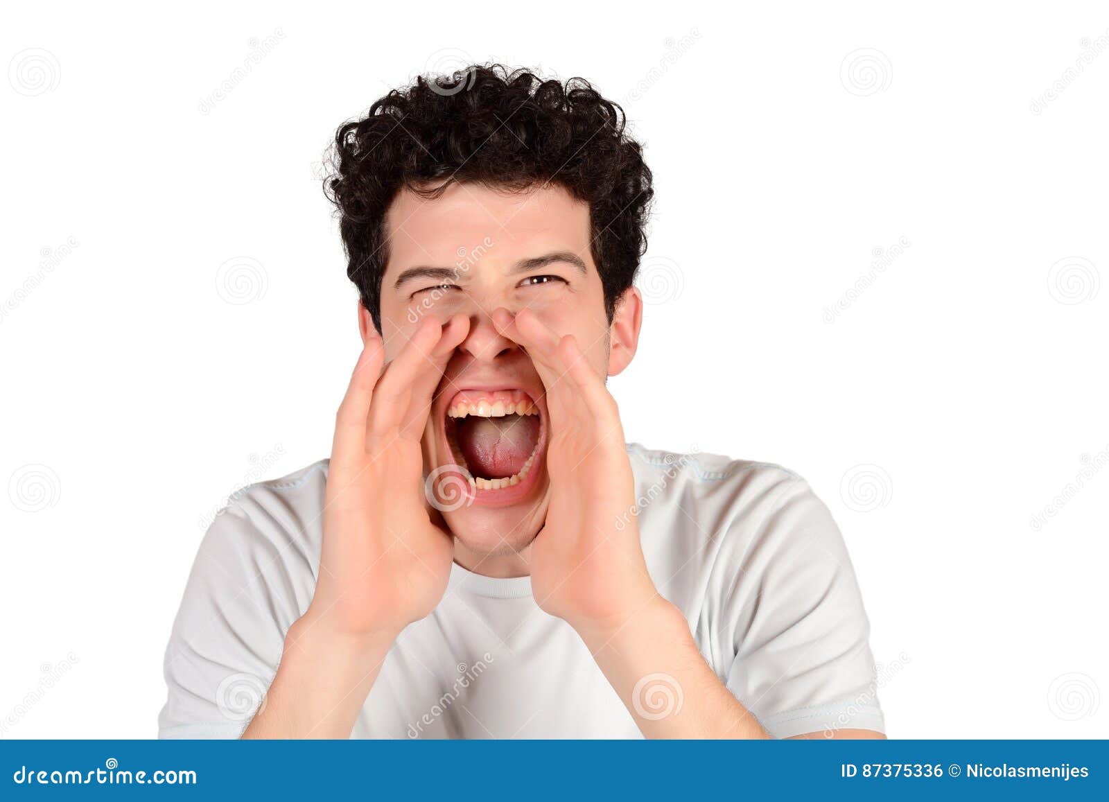 Man shouting. stock photo. Image of loud, attractive - 87375336