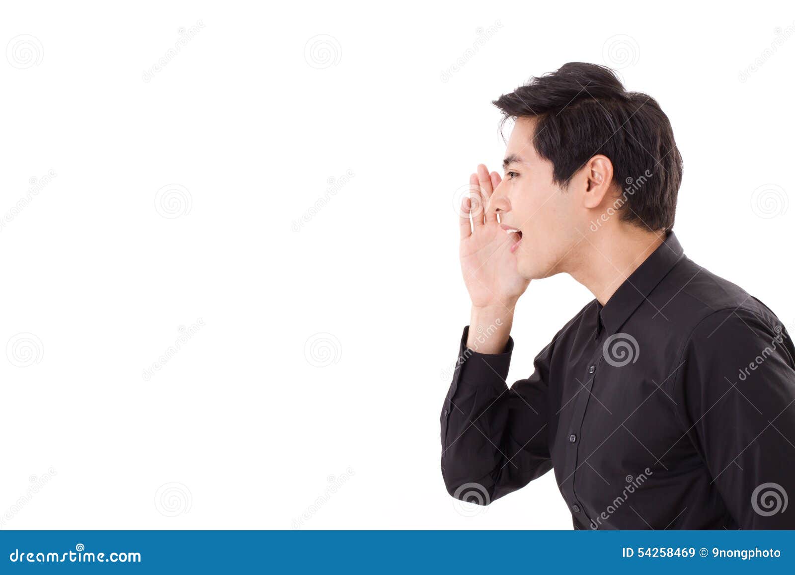 Man Shouting, Telling, Speaking, Announcing, Communicating Stock Image ...