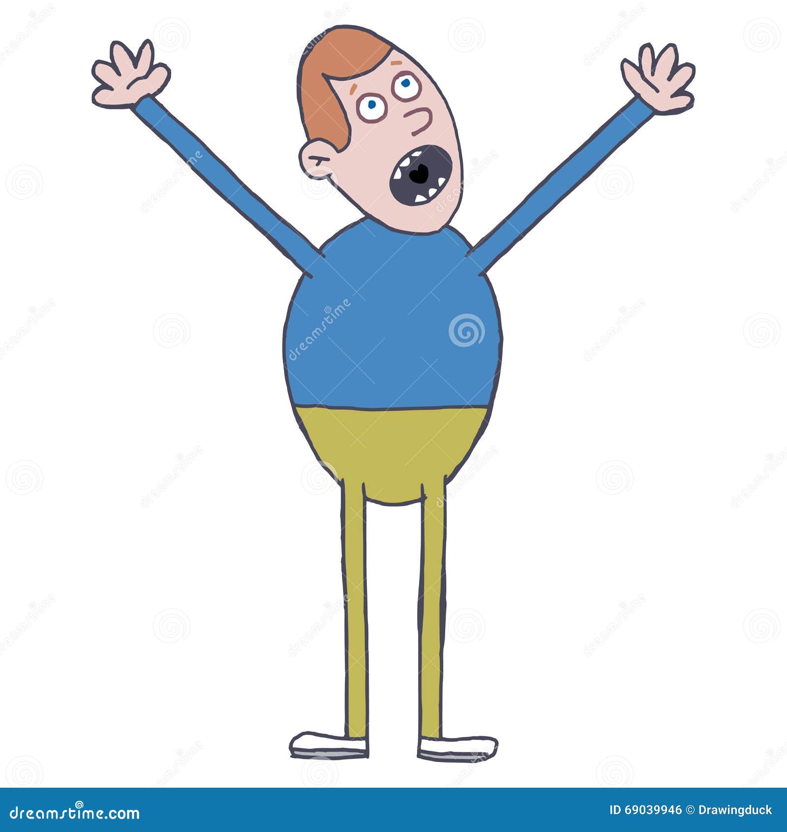 Man shouting stock illustration. Illustration of portrait - 69039946