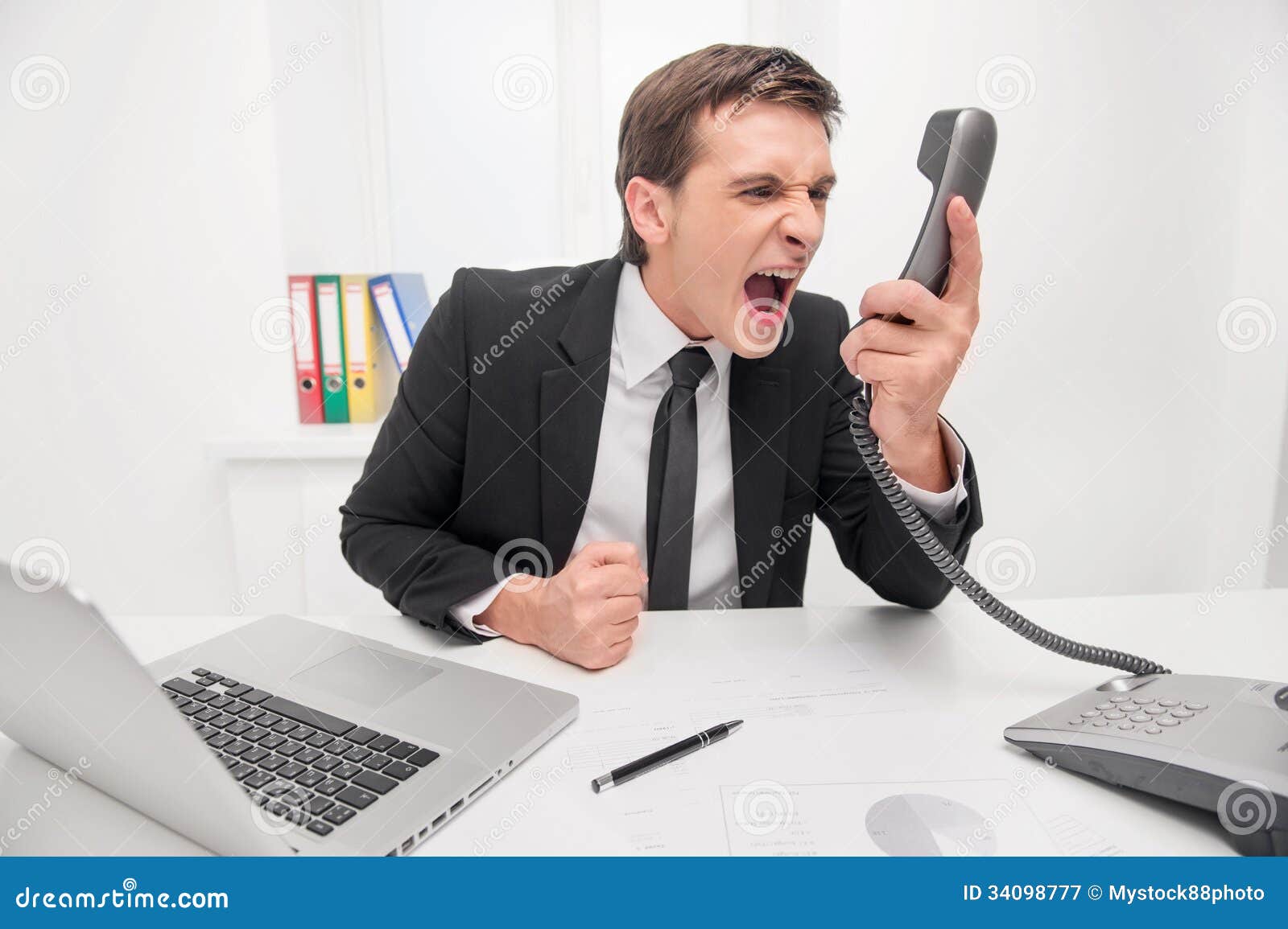 Man shouting stock image. Image of executive, adult, formal - 34098777