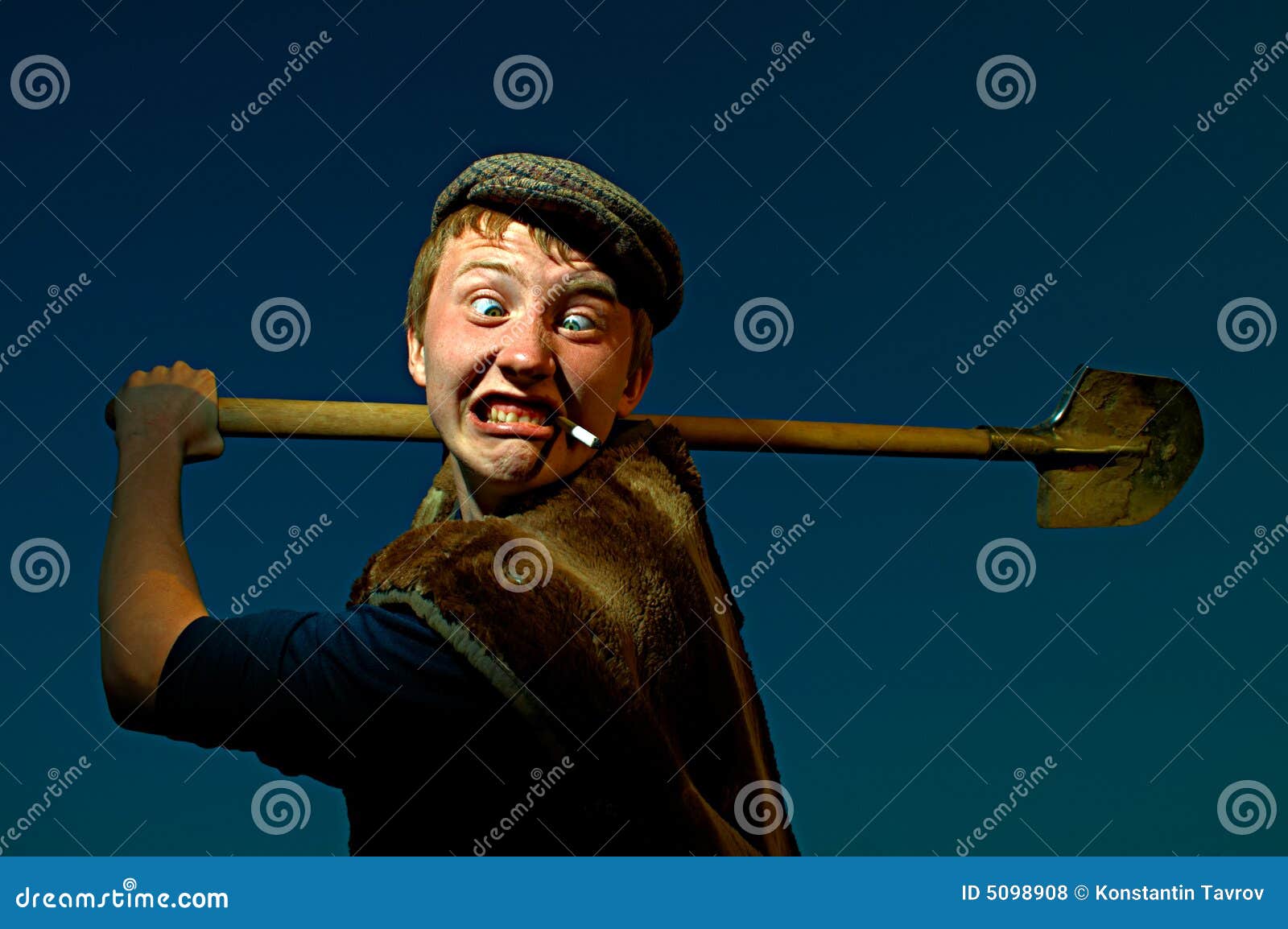 Man with shovel stock photo. Image of criminal, adult - 5098908